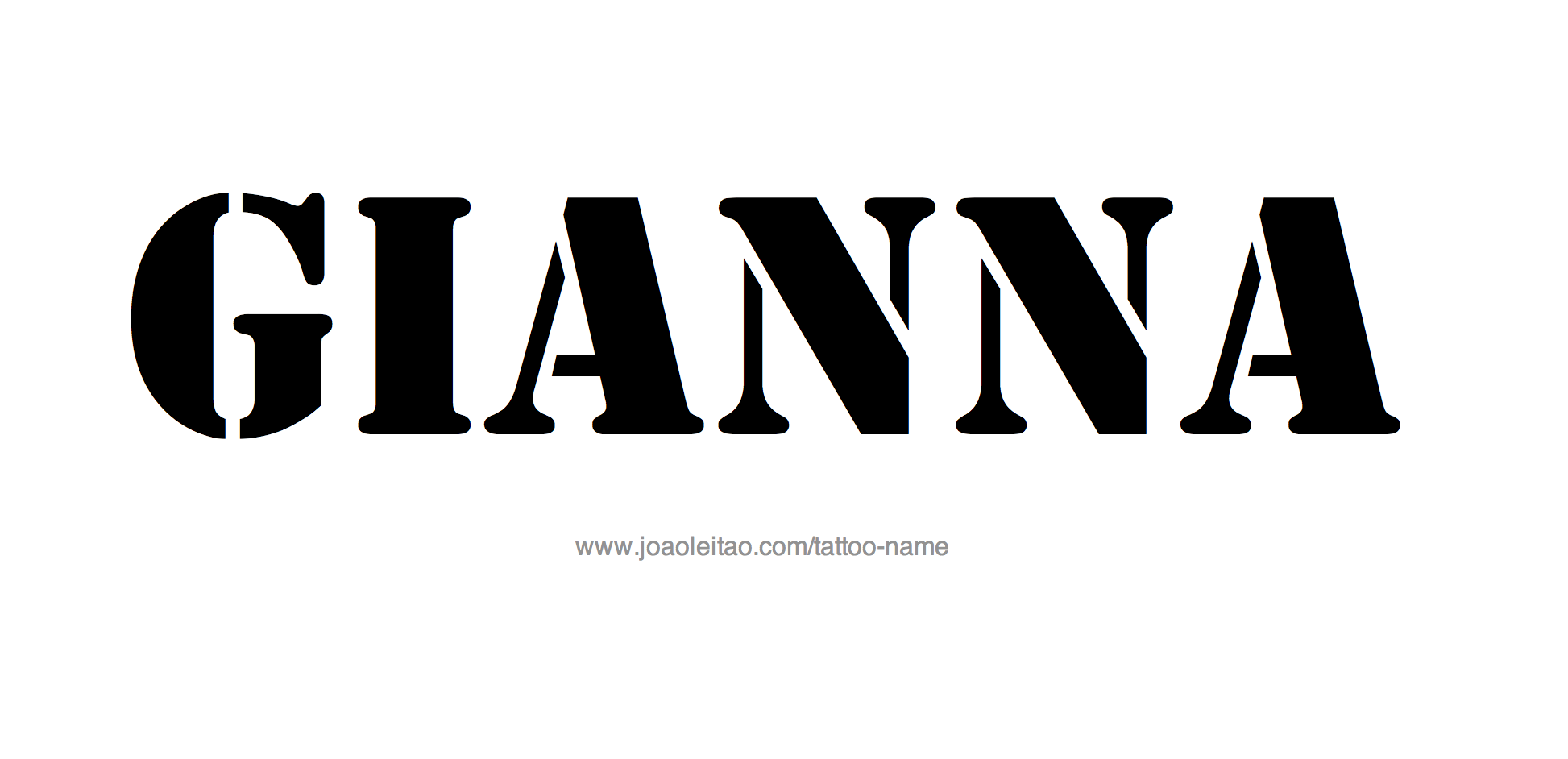 Gianna Name Tattoo Designs