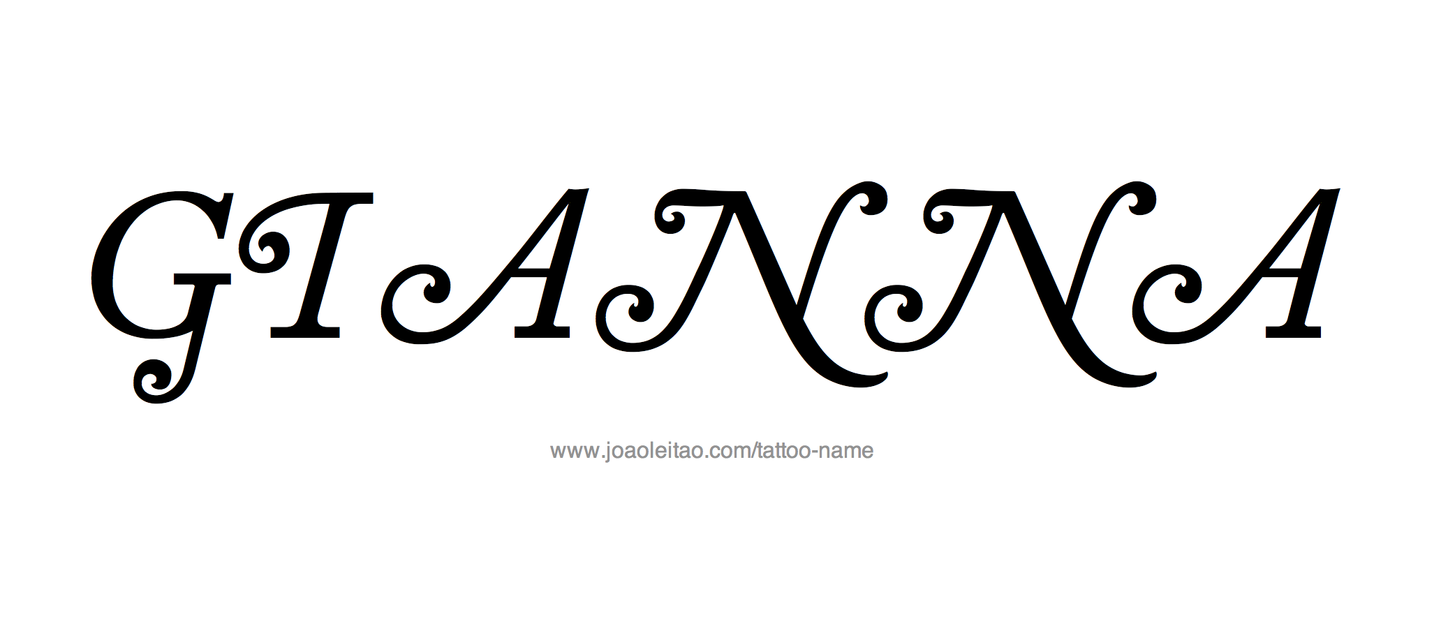 Gianna Name Tattoo Designs