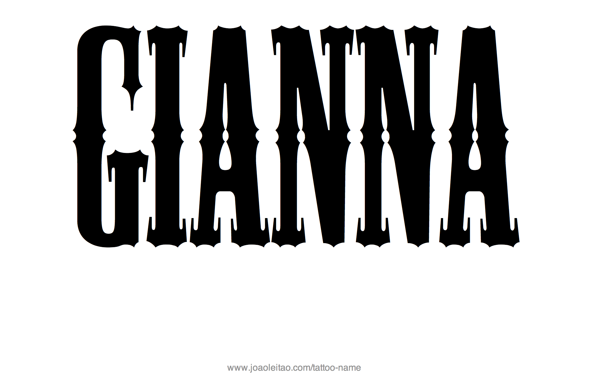 Gianna Name Tattoo Designs