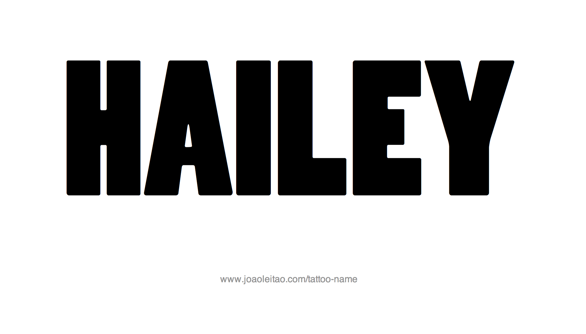 Hailey Name Tattoo Designs