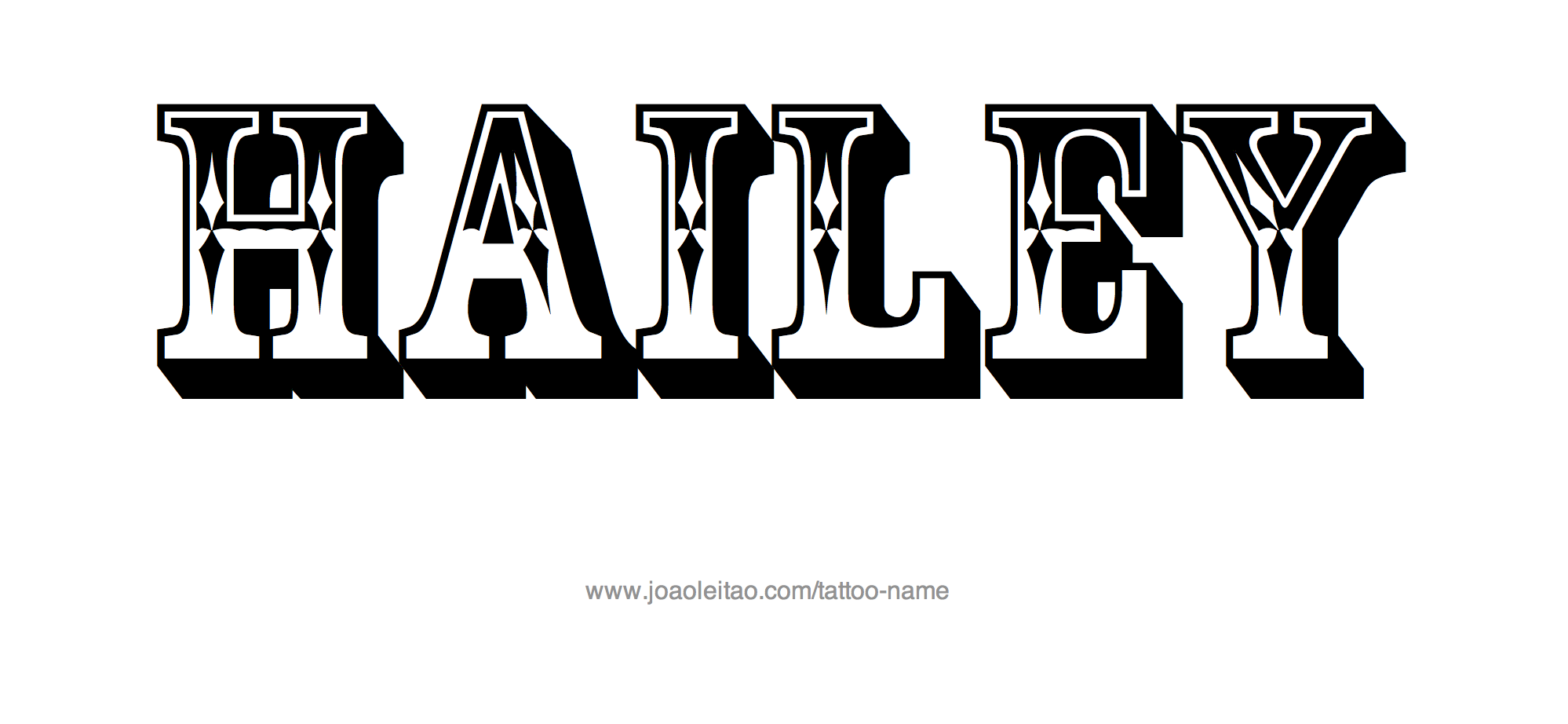 Hailey Name Tattoo Designs