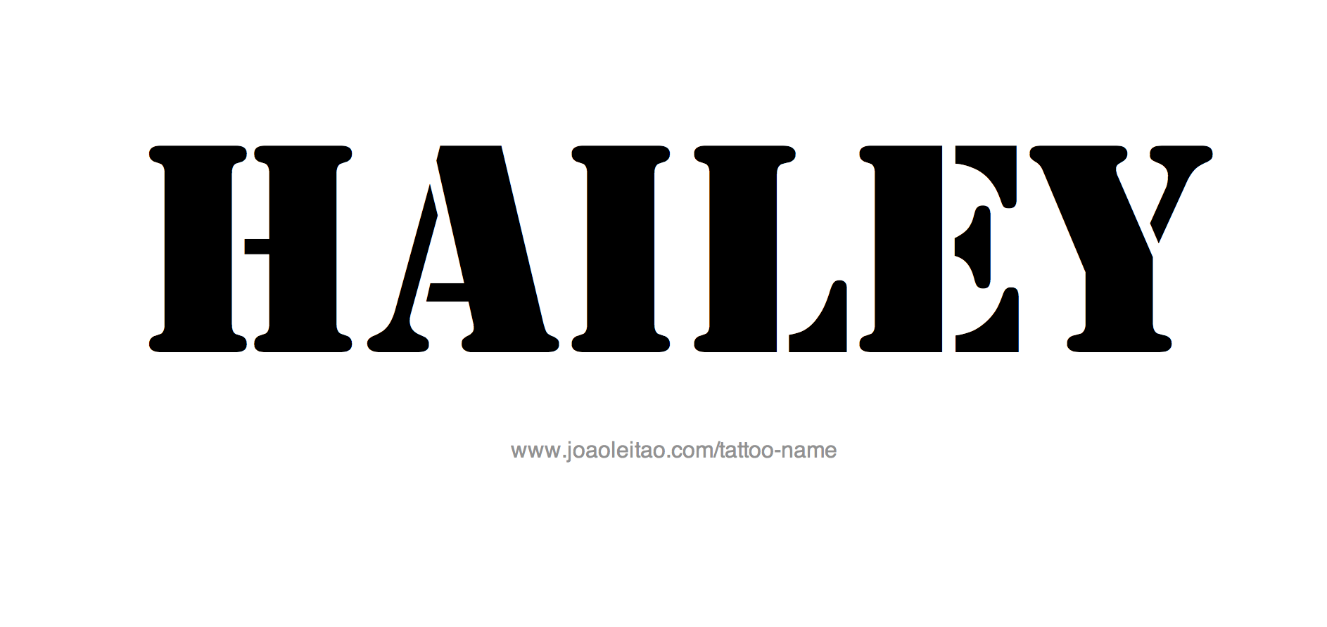 Hailey Name Tattoo Designs
