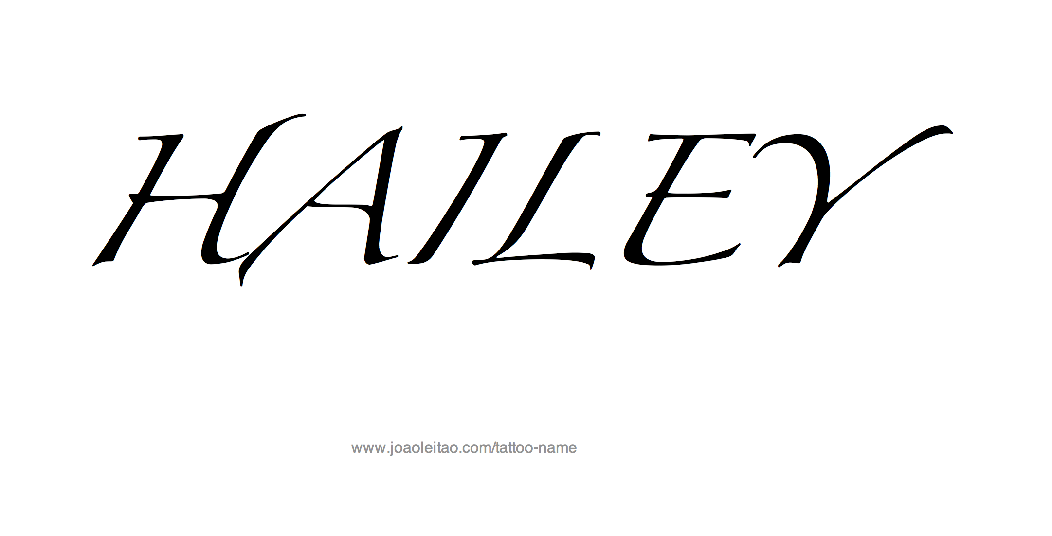 Hailey Name Tattoo Designs