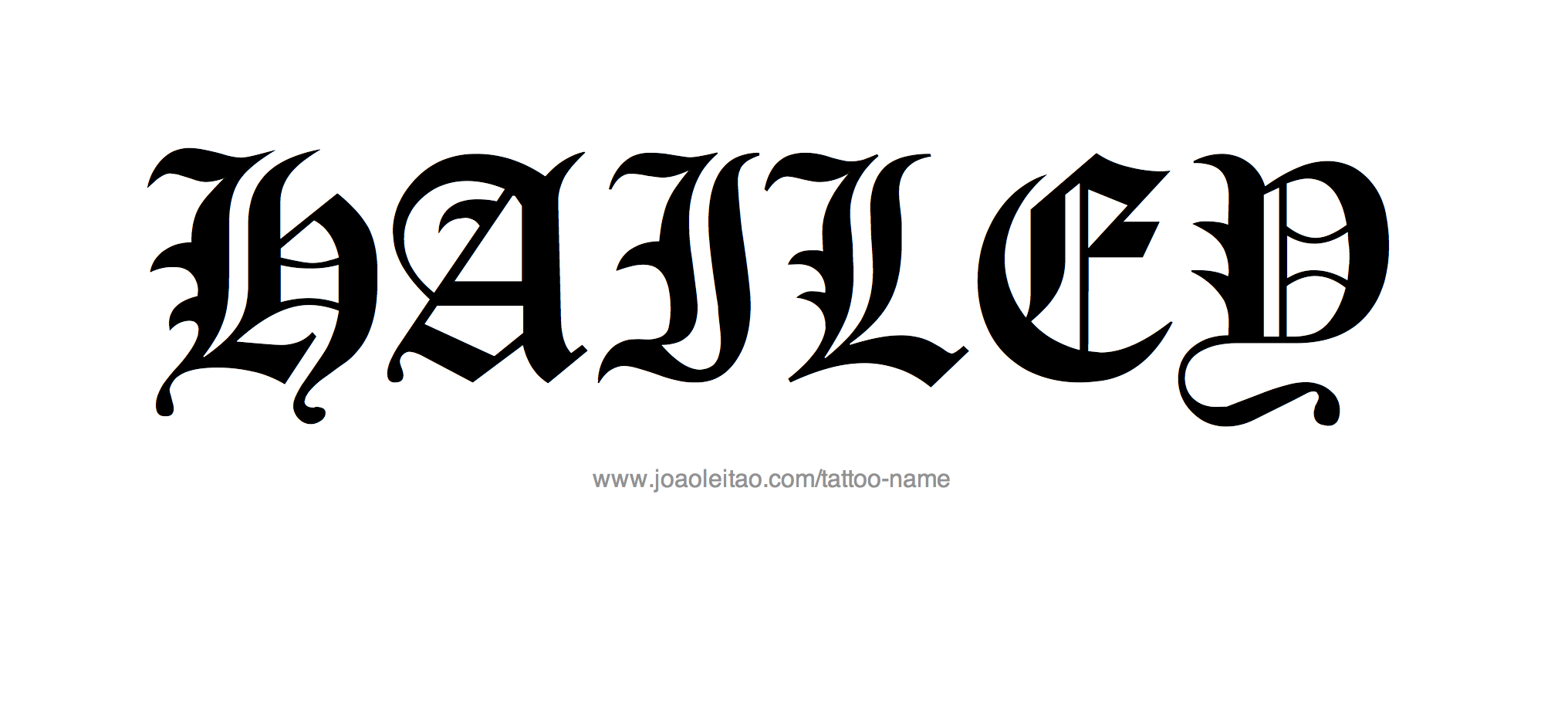 Hailey Name Tattoo Designs