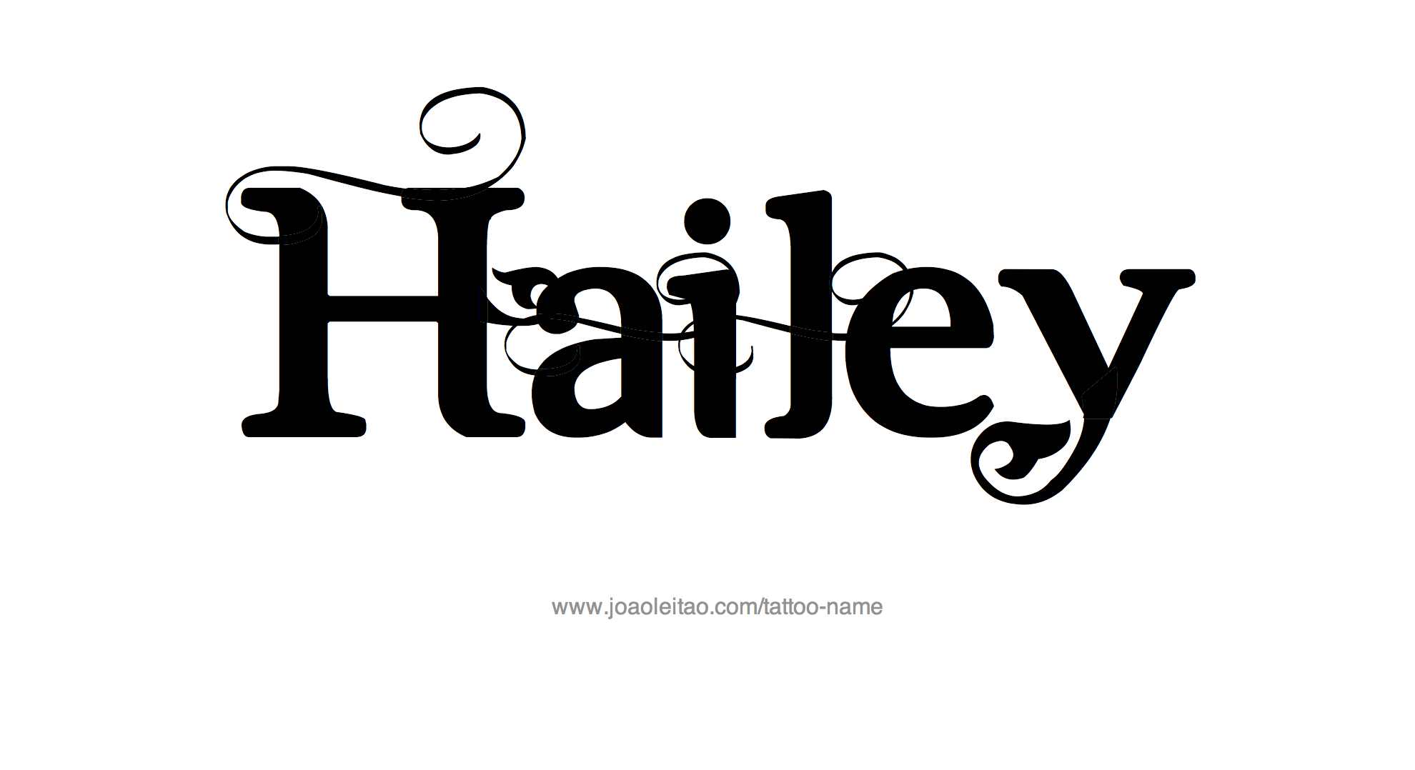 Hailey Name Tattoo Designs