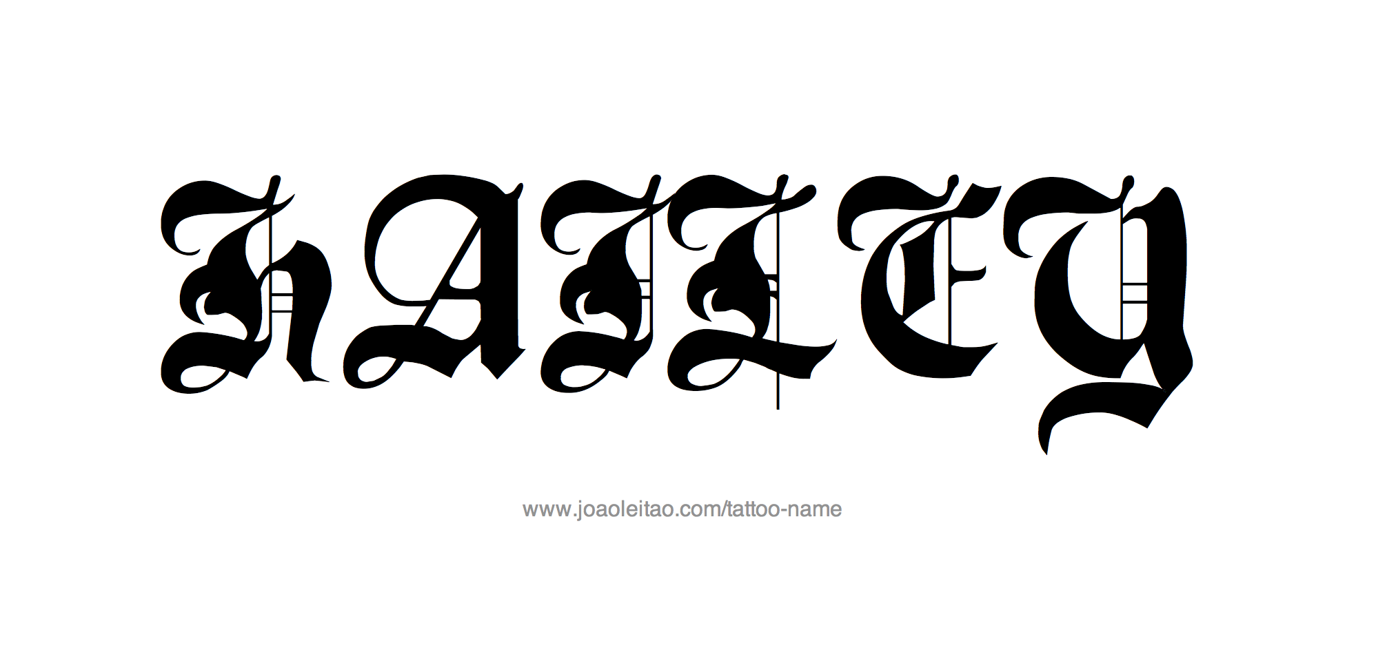 Hailey Name Tattoo Designs