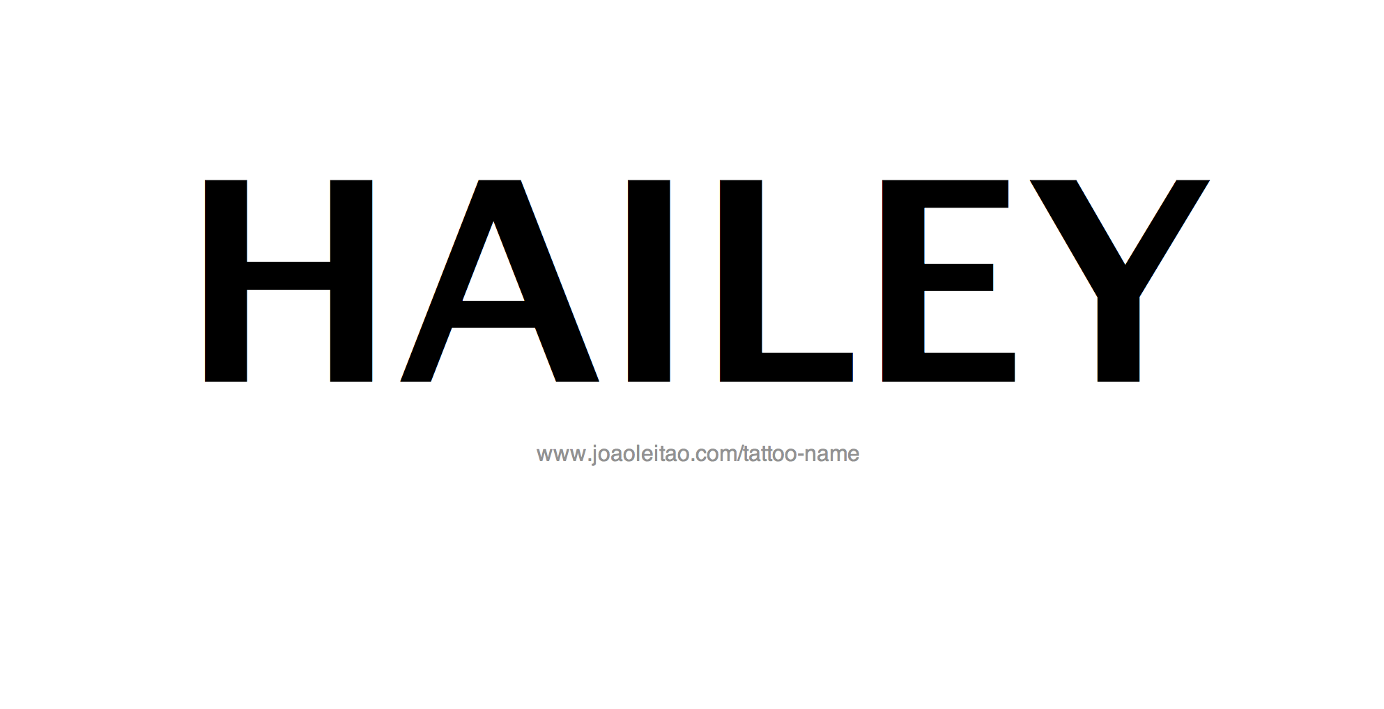Hailey Name Tattoo Designs