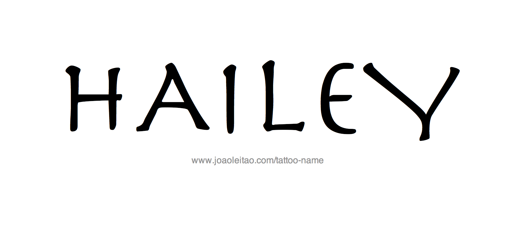 Hailey Name Tattoo Designs