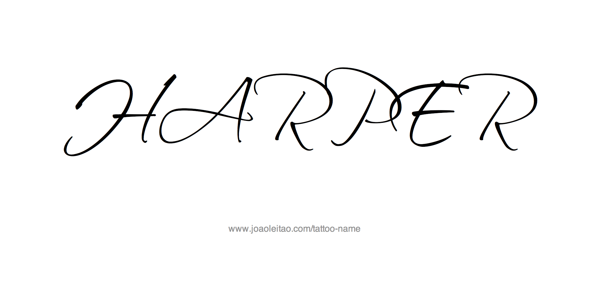Harper Name Tattoo Designs