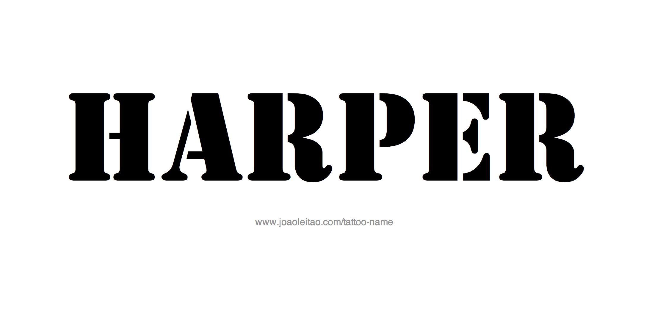 Harper Name Tattoo Designs