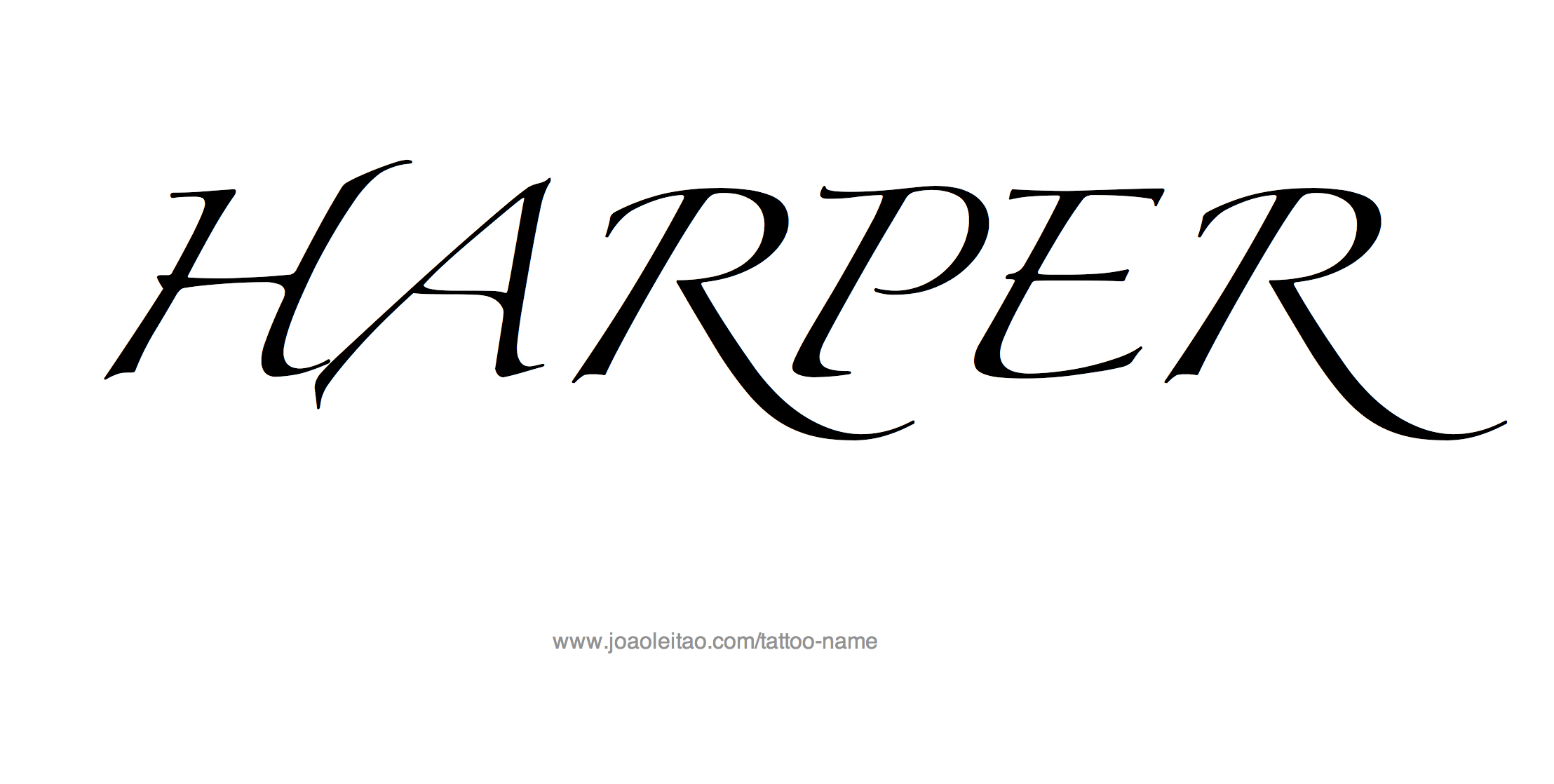 Harper Name Tattoo Designs