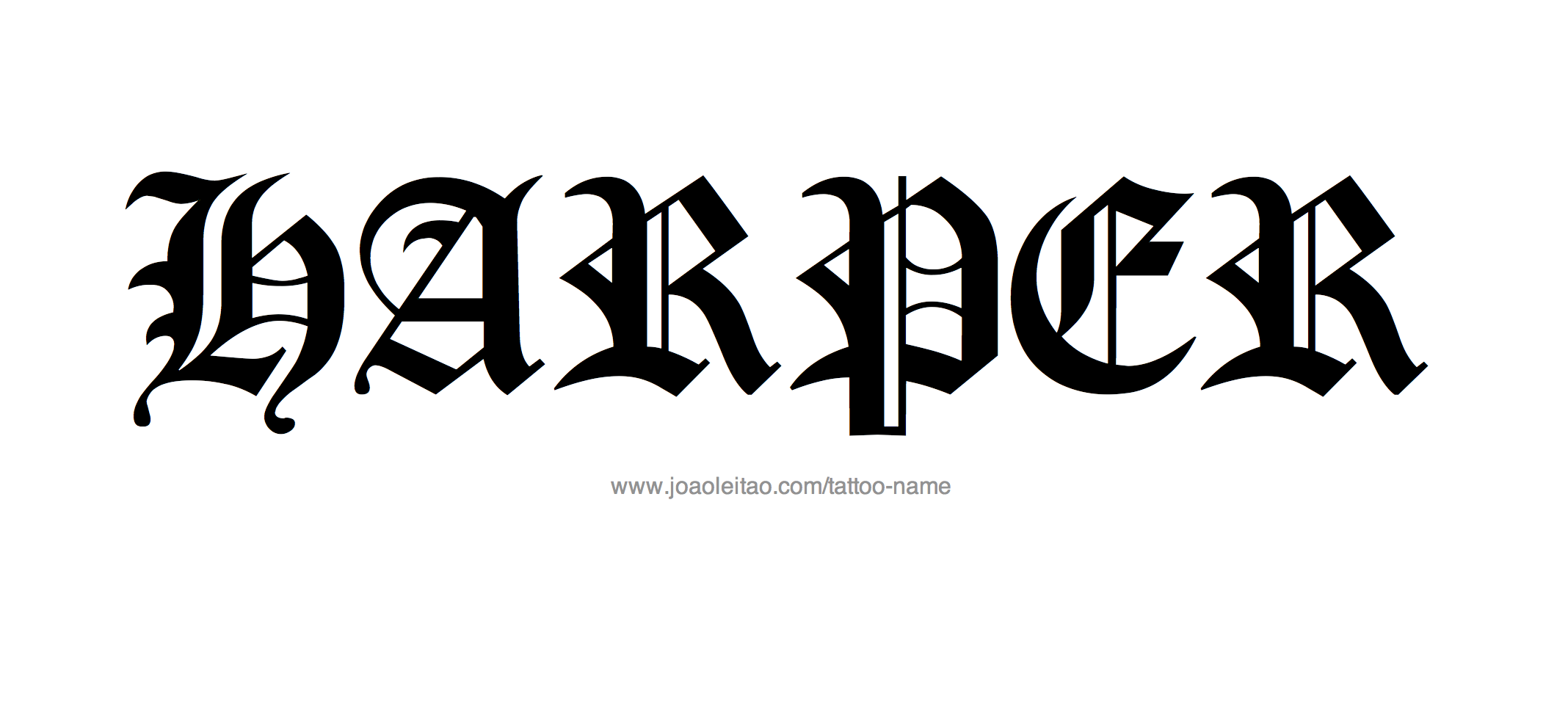 Harper Name Tattoo Designs