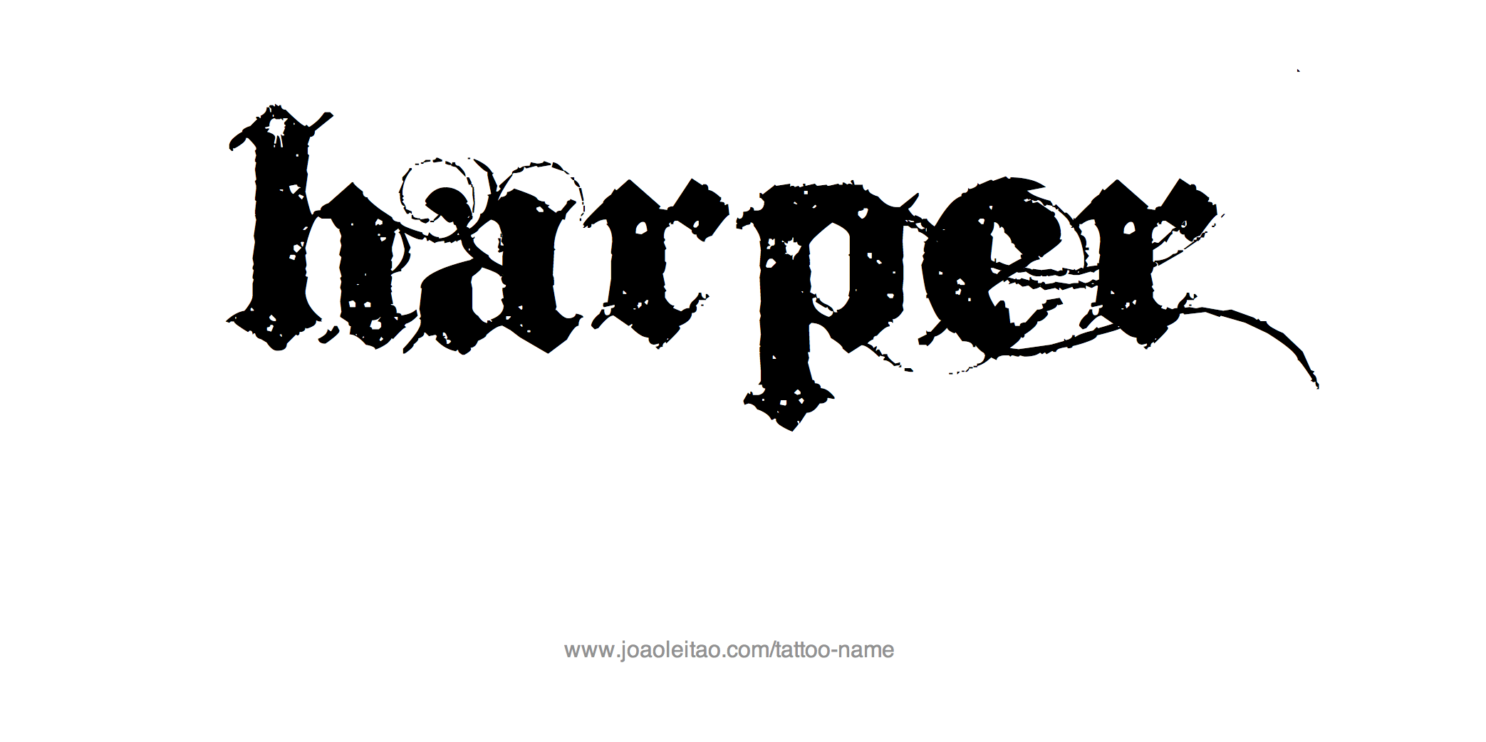 Harper Name Tattoo Designs