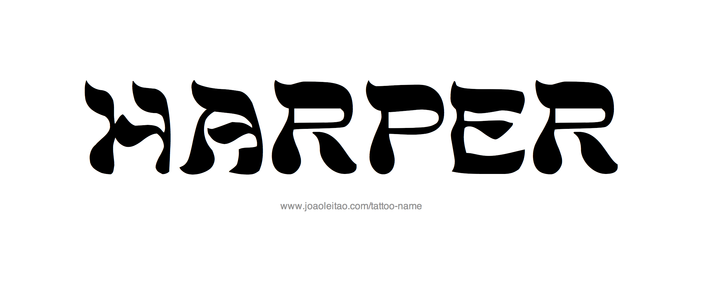 Harper Name Tattoo Designs