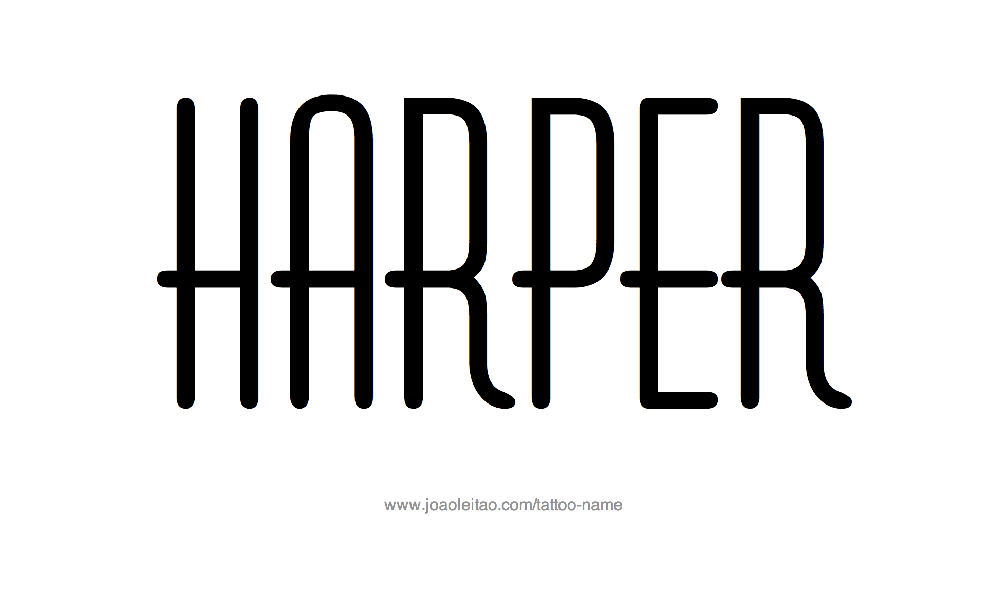 Harper Name Tattoo Designs