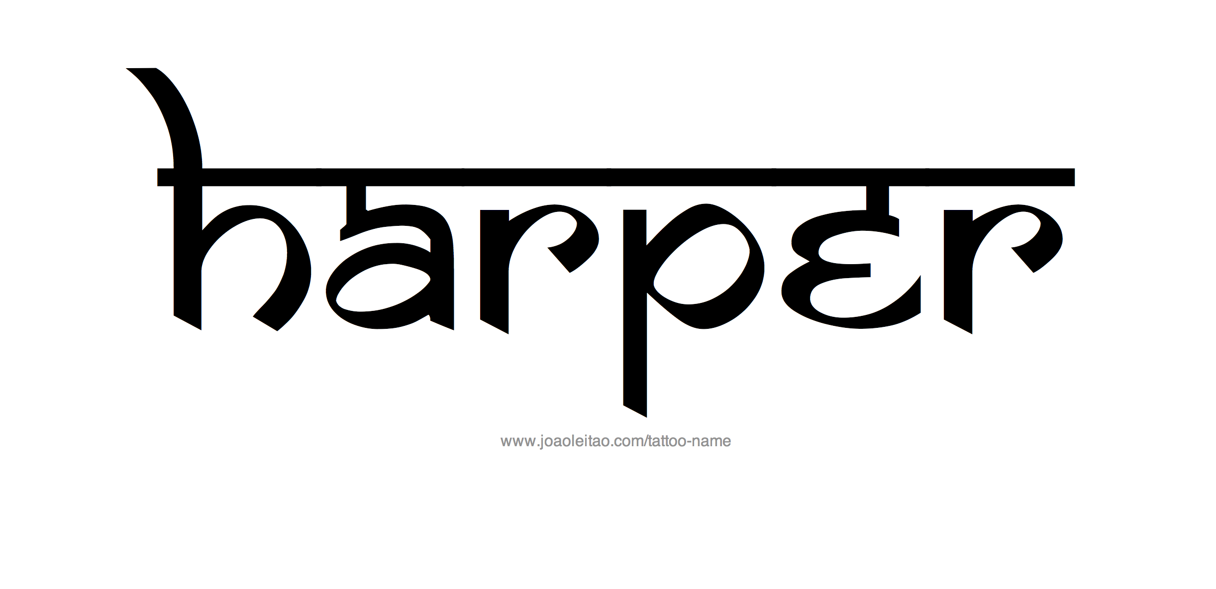 Harper Name Tattoo Designs