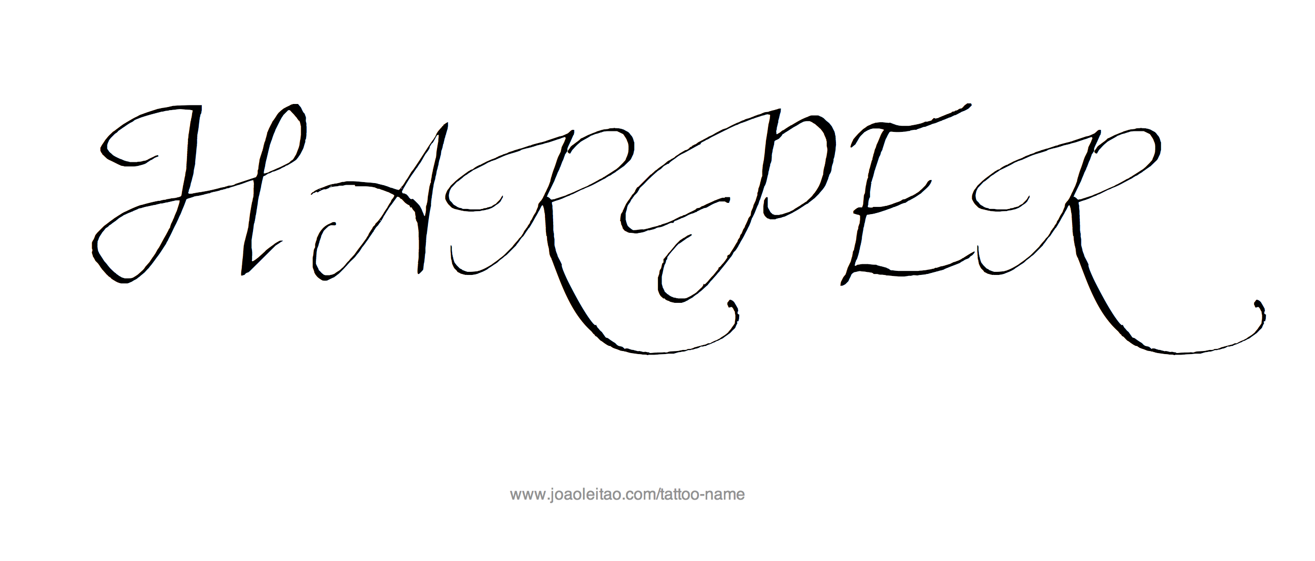 Harper Name Tattoo Designs
