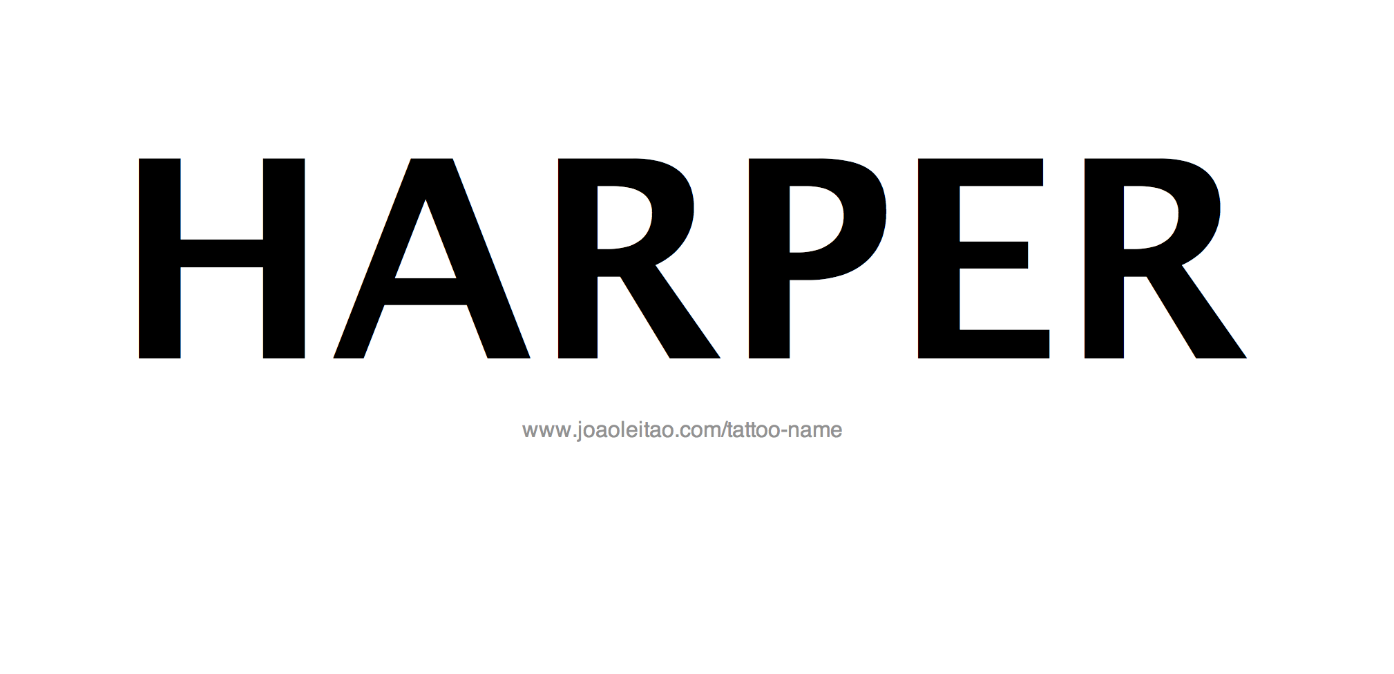 Harper Name Tattoo Designs