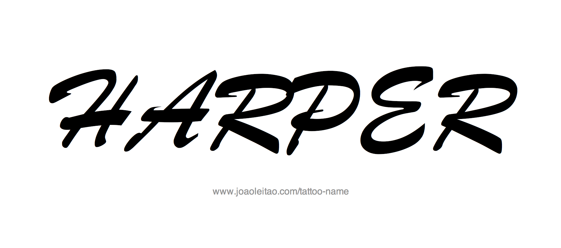 Harper Name Tattoo Designs
