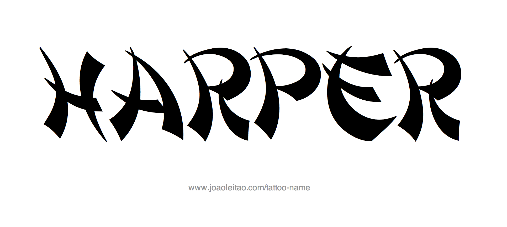 Harper Name Tattoo Designs