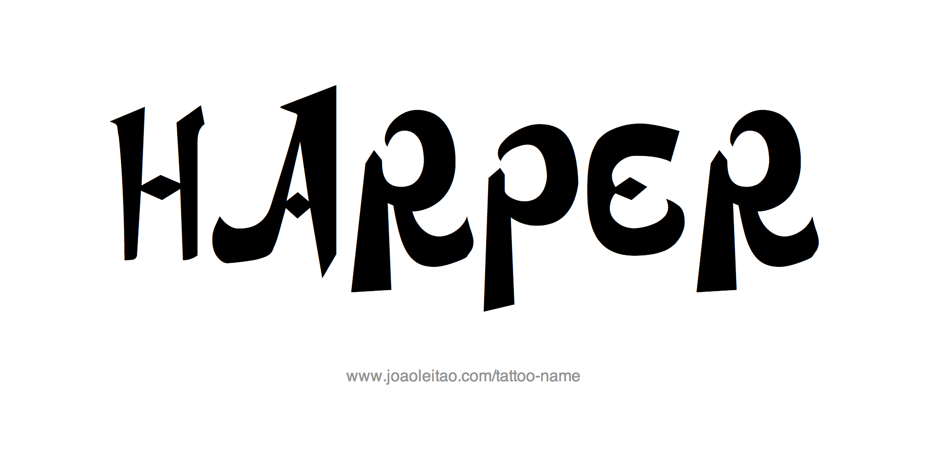 Harper Name Tattoo Designs