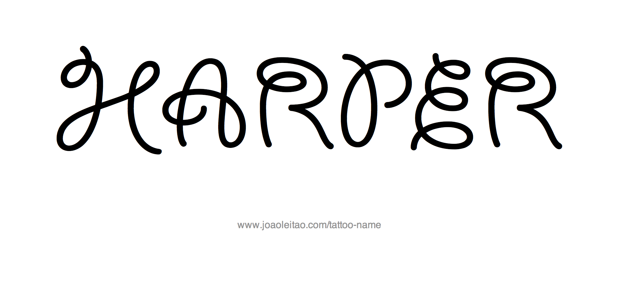 Harper Name Tattoo Designs