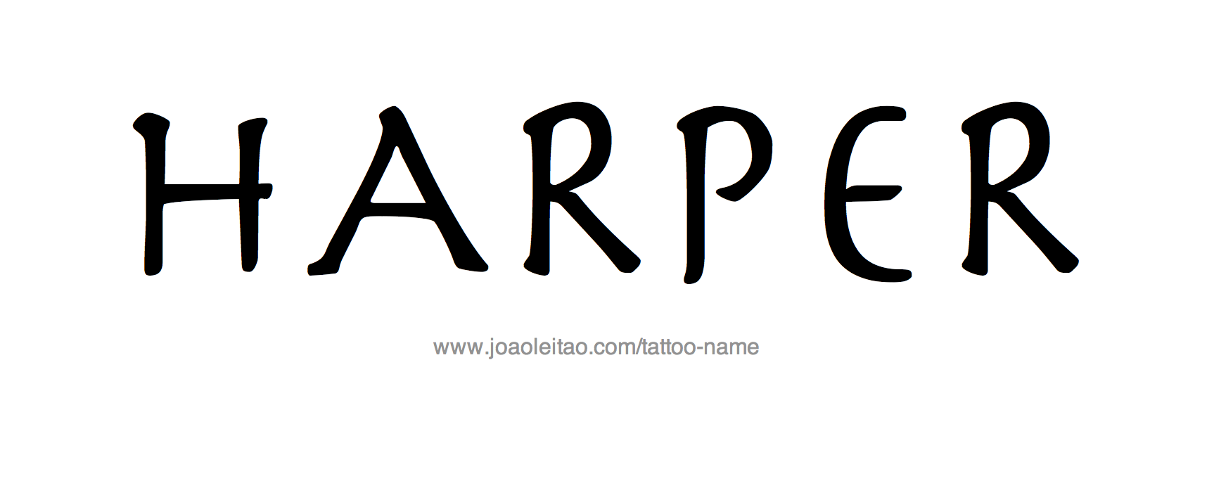 Harper Name Tattoo Designs