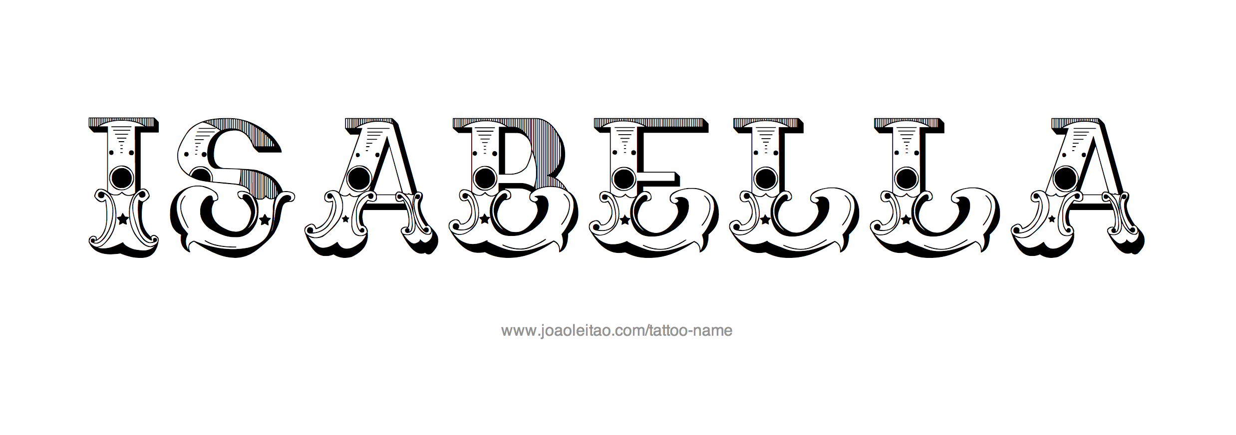 Isabella Name Tattoo Designs