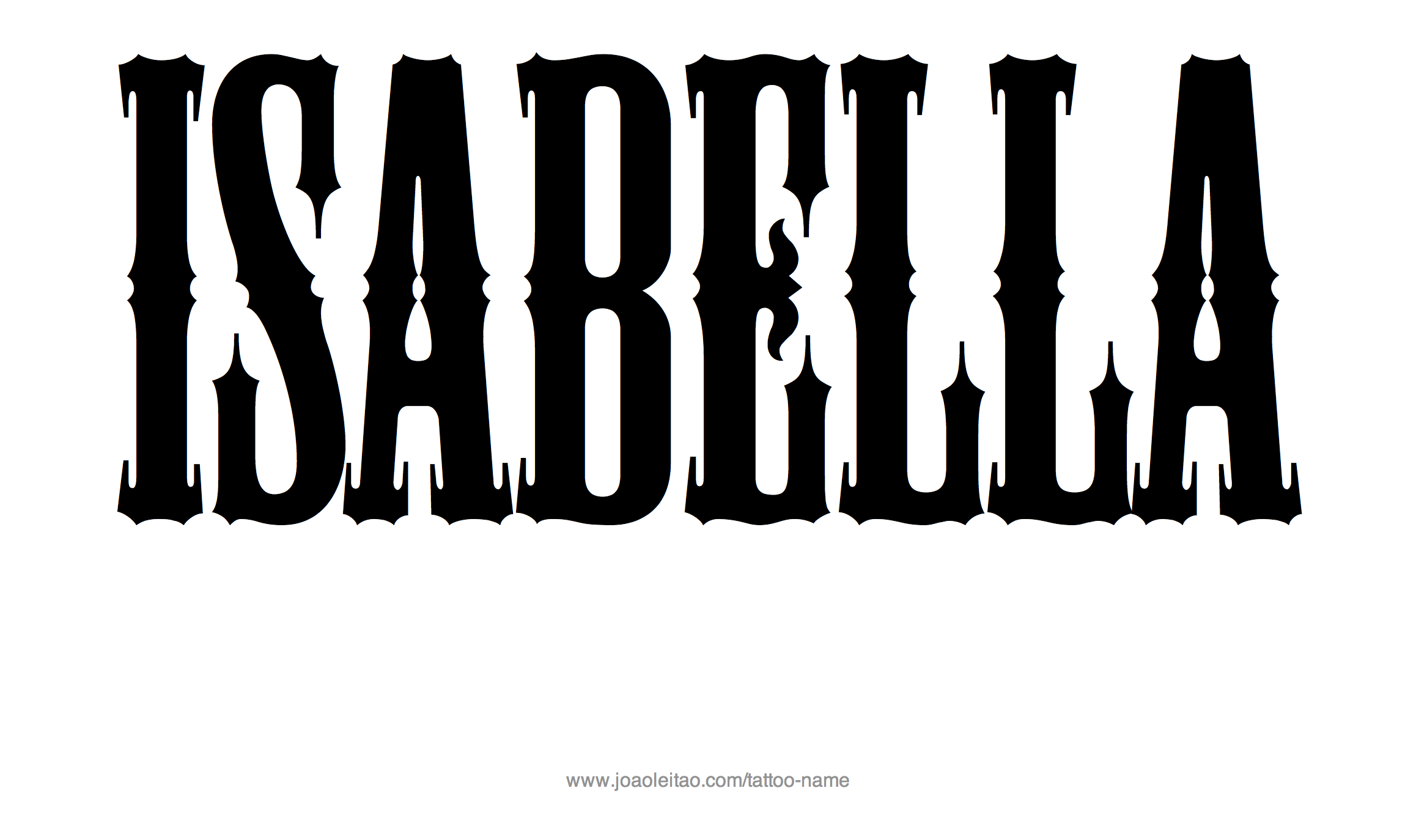 Isabella Name Tattoo Designs