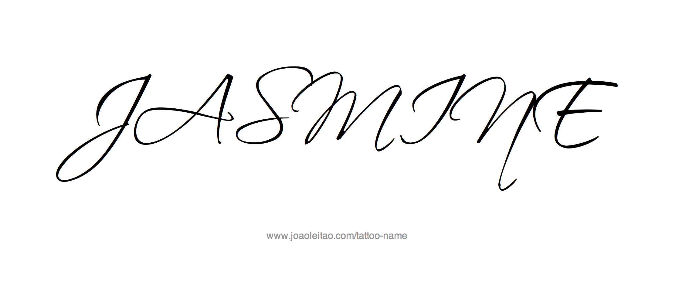Jasmine Name Tattoo Designs