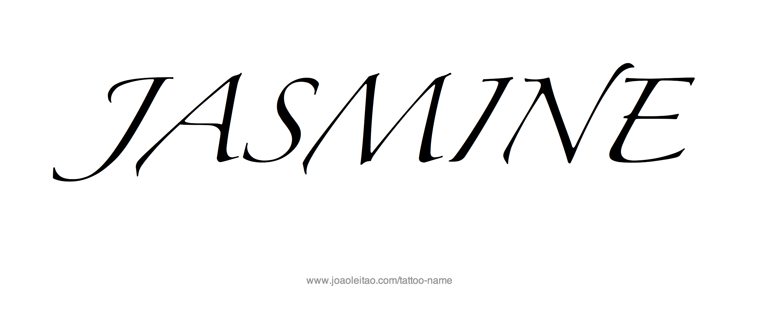 Jasmine Name Tattoo Designs
