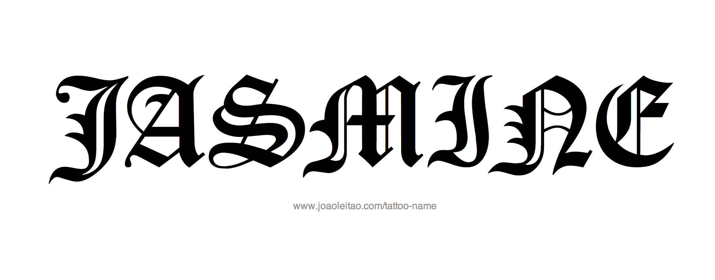 Jasmine Name Tattoo Designs