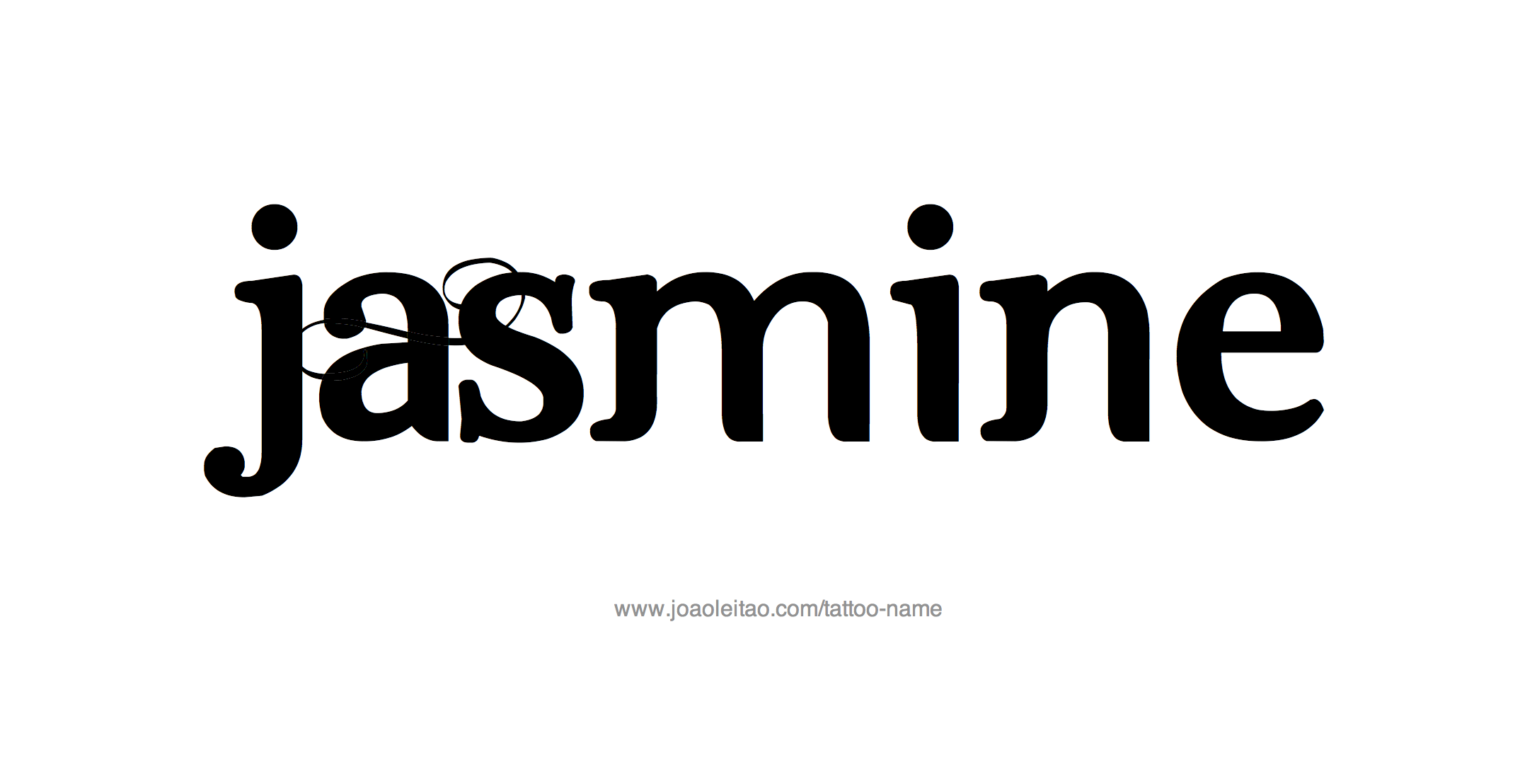 Jasmine Name Tattoo Designs