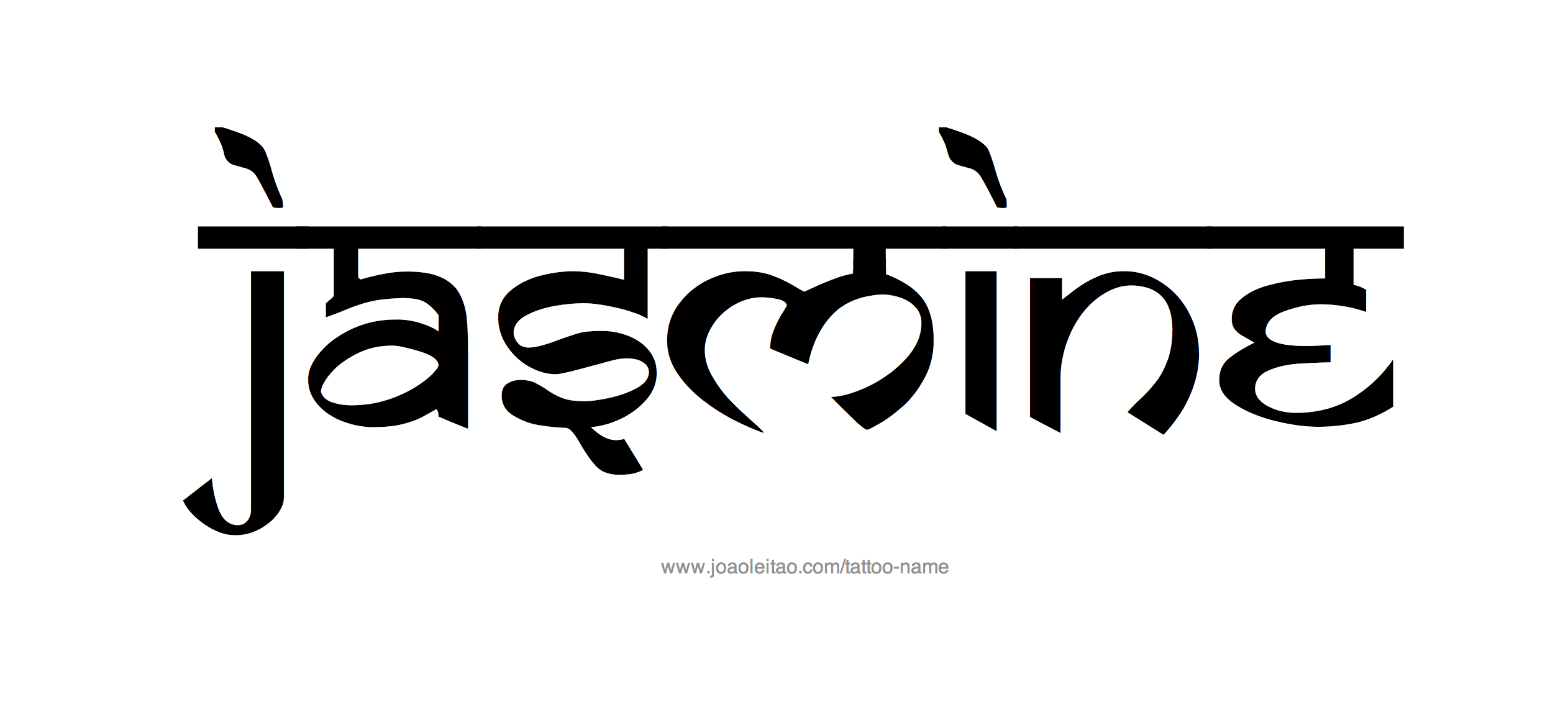 Jasmine Name Tattoo Designs