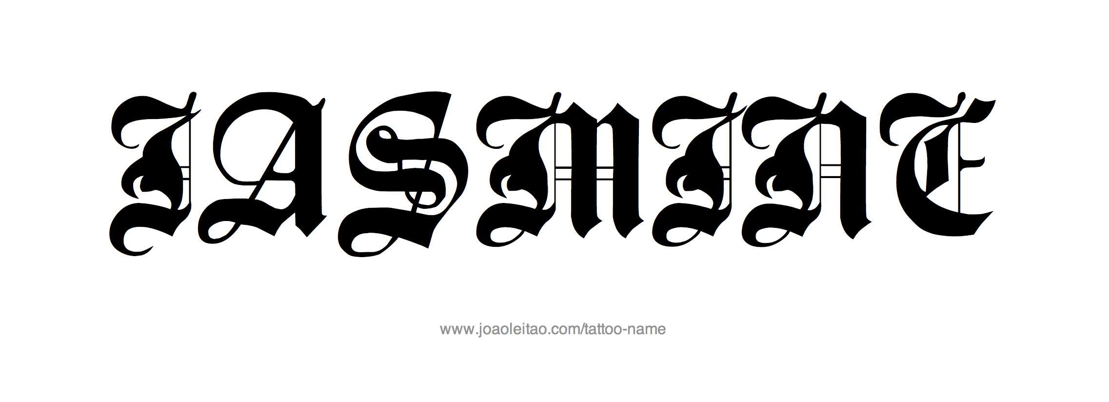 Jasmine Name Tattoo Designs