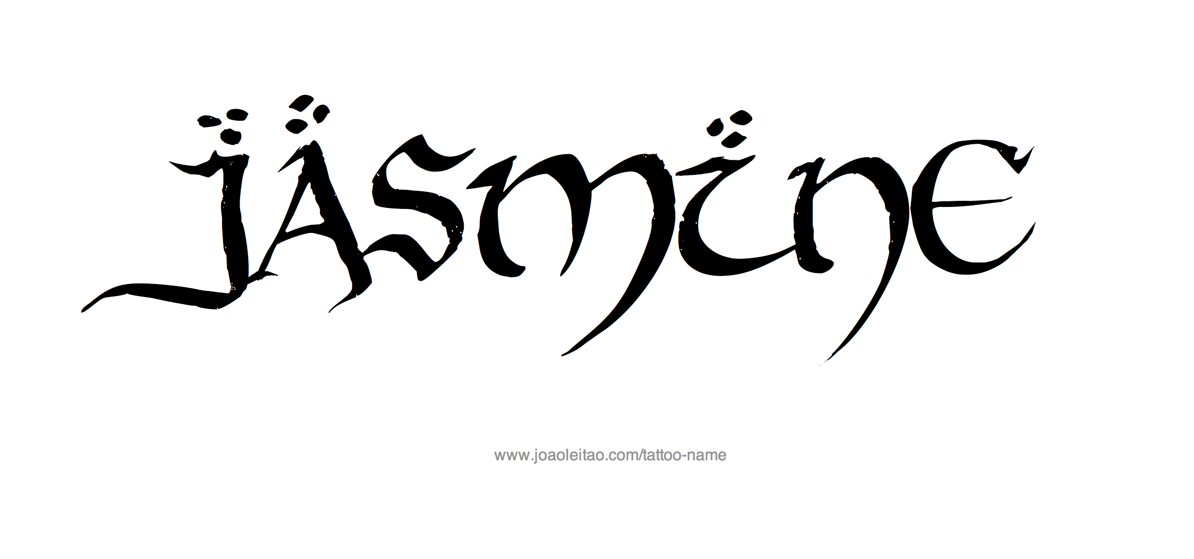 Jasmine Name Tattoo Designs