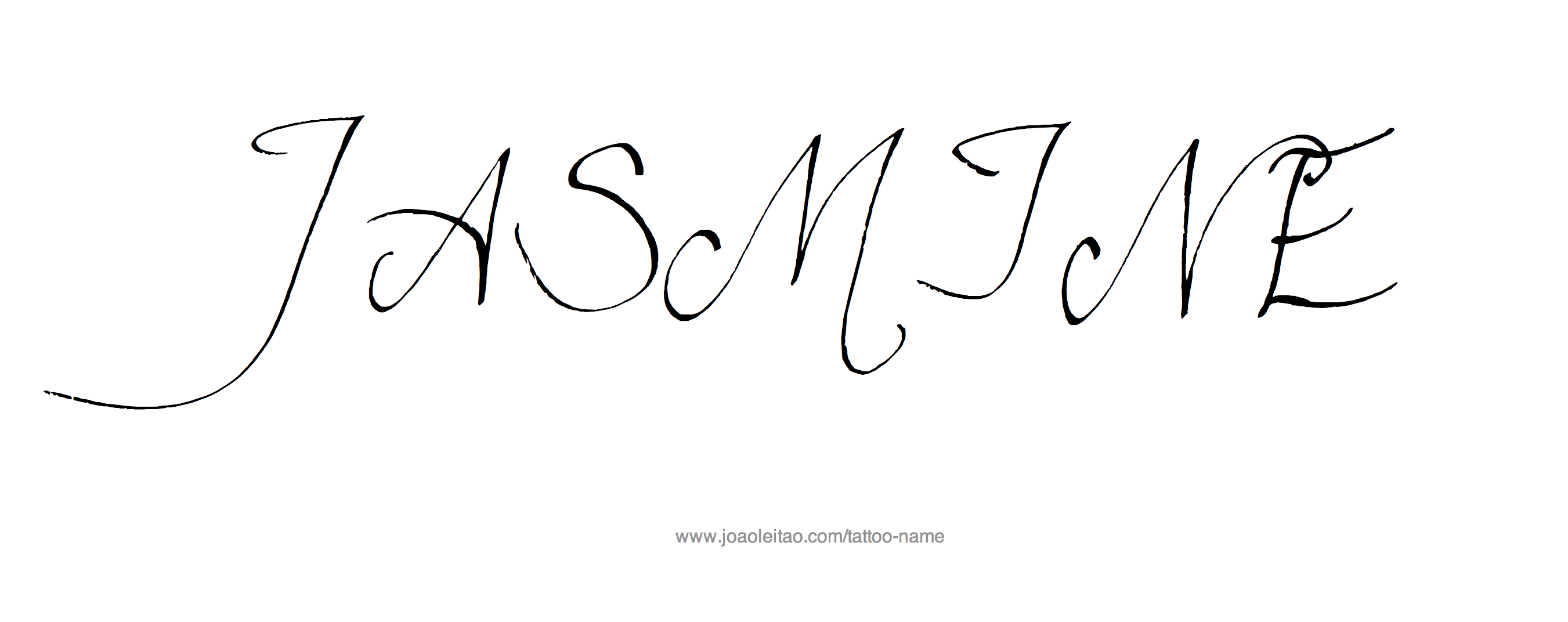 Jasmine Name Tattoo Designs