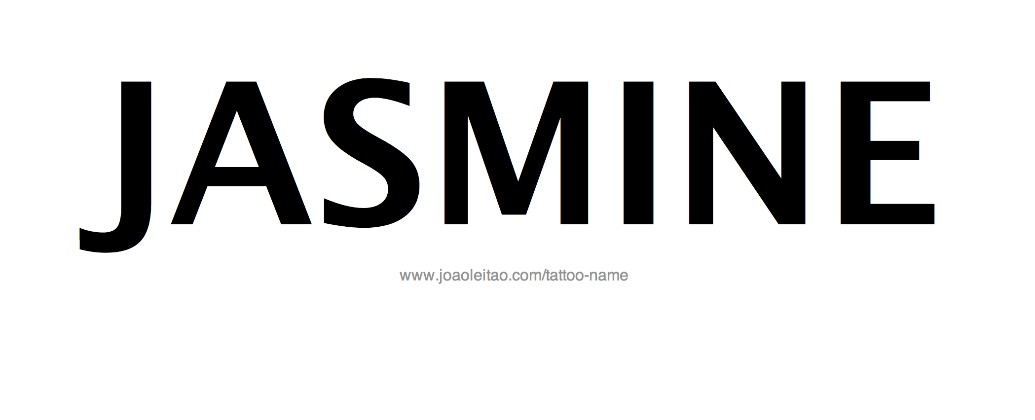 Jasmine Name Tattoo Designs