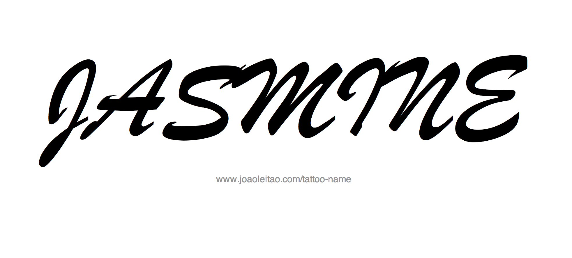 Jasmine Name Tattoo Designs