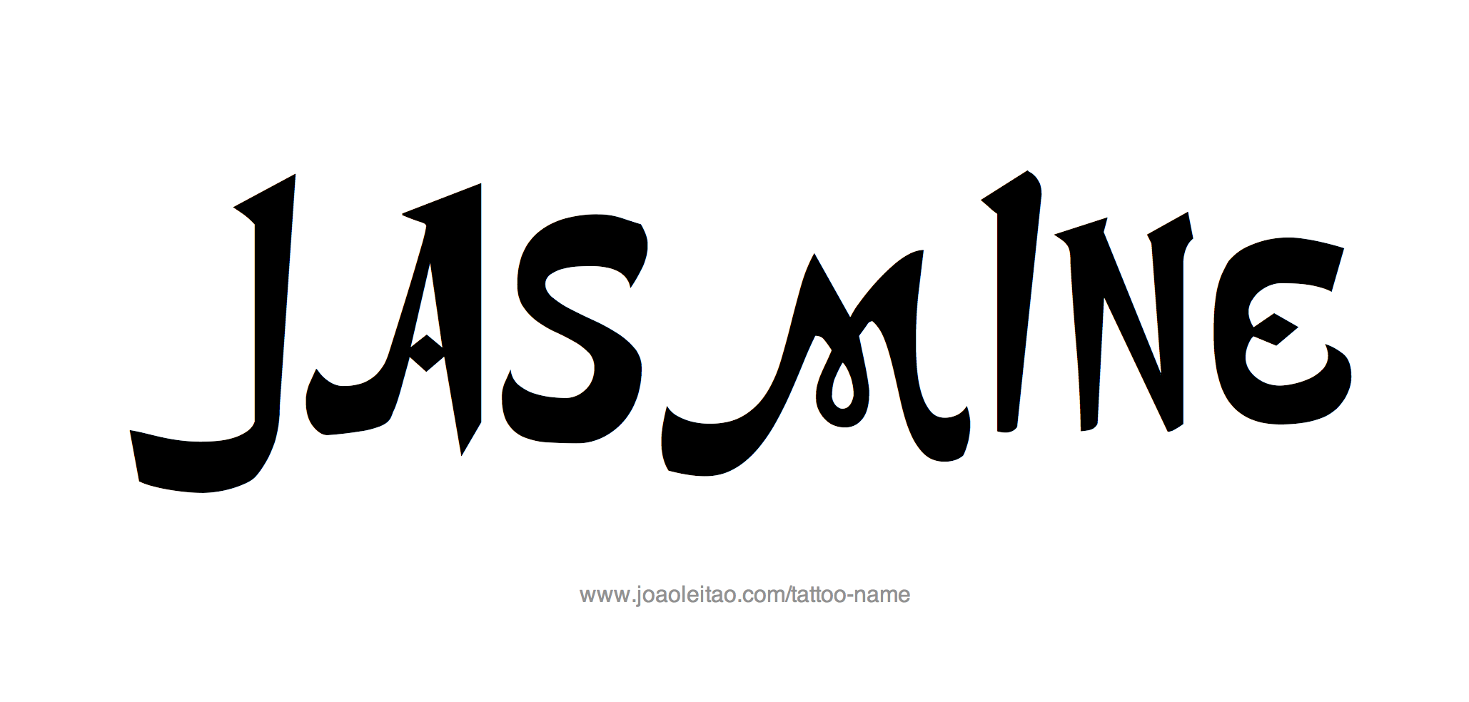Jasmine Name Tattoo Designs