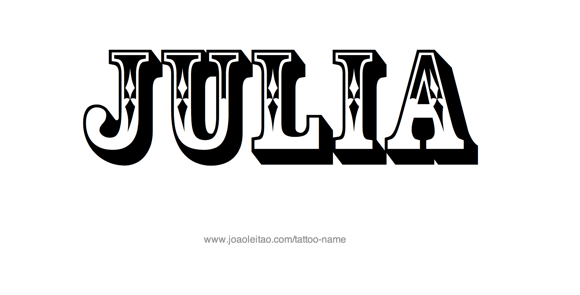 Julia Name Tattoo Designs