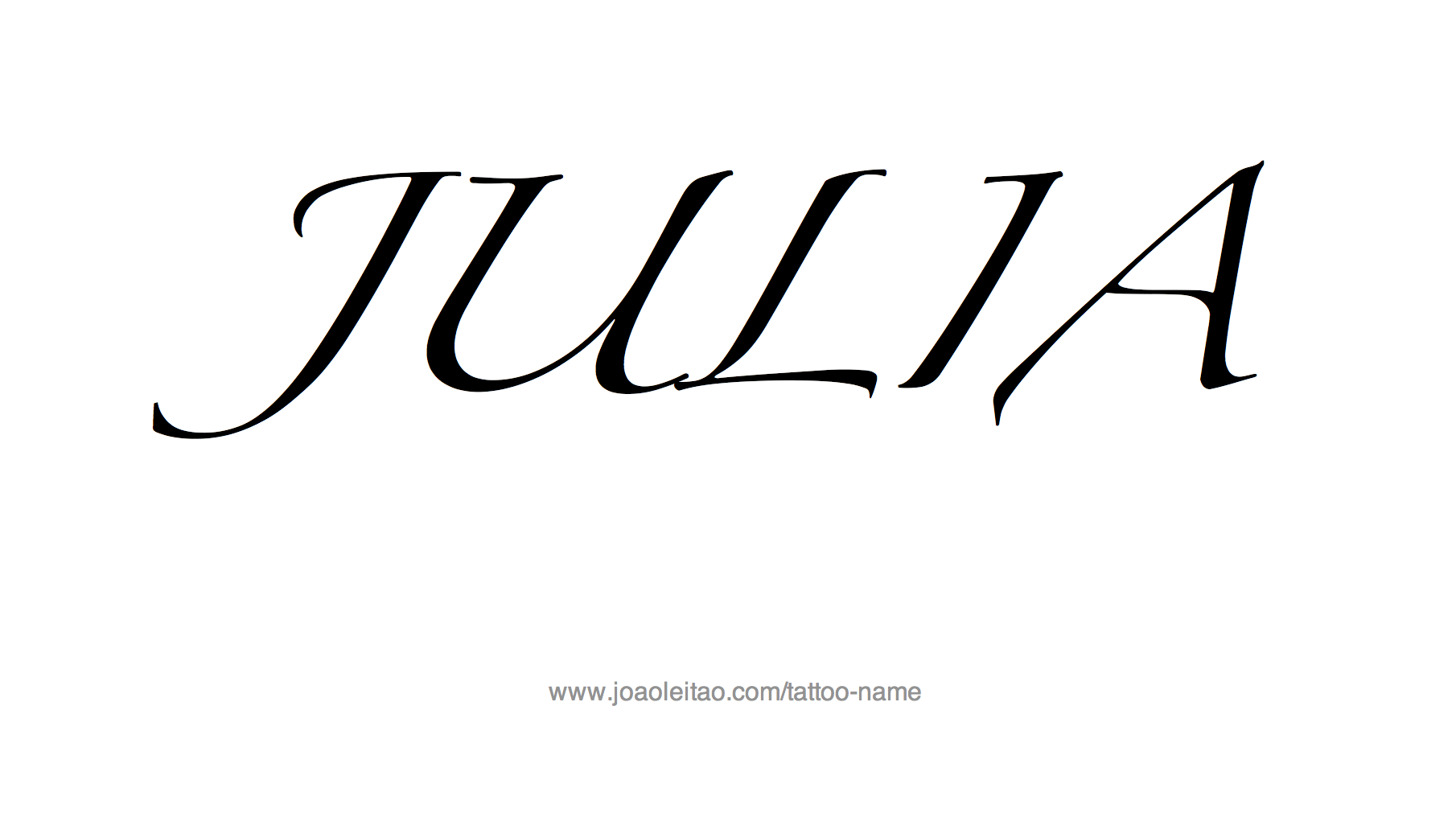 Julia Name Tattoo Designs