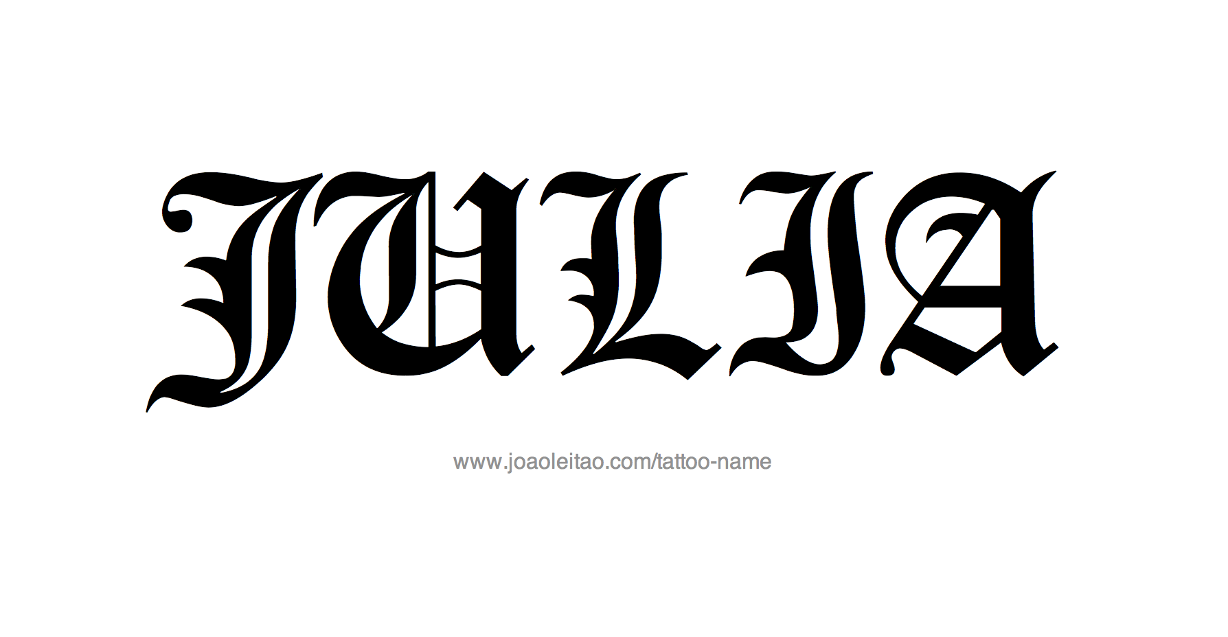 Julia Name Tattoo Designs