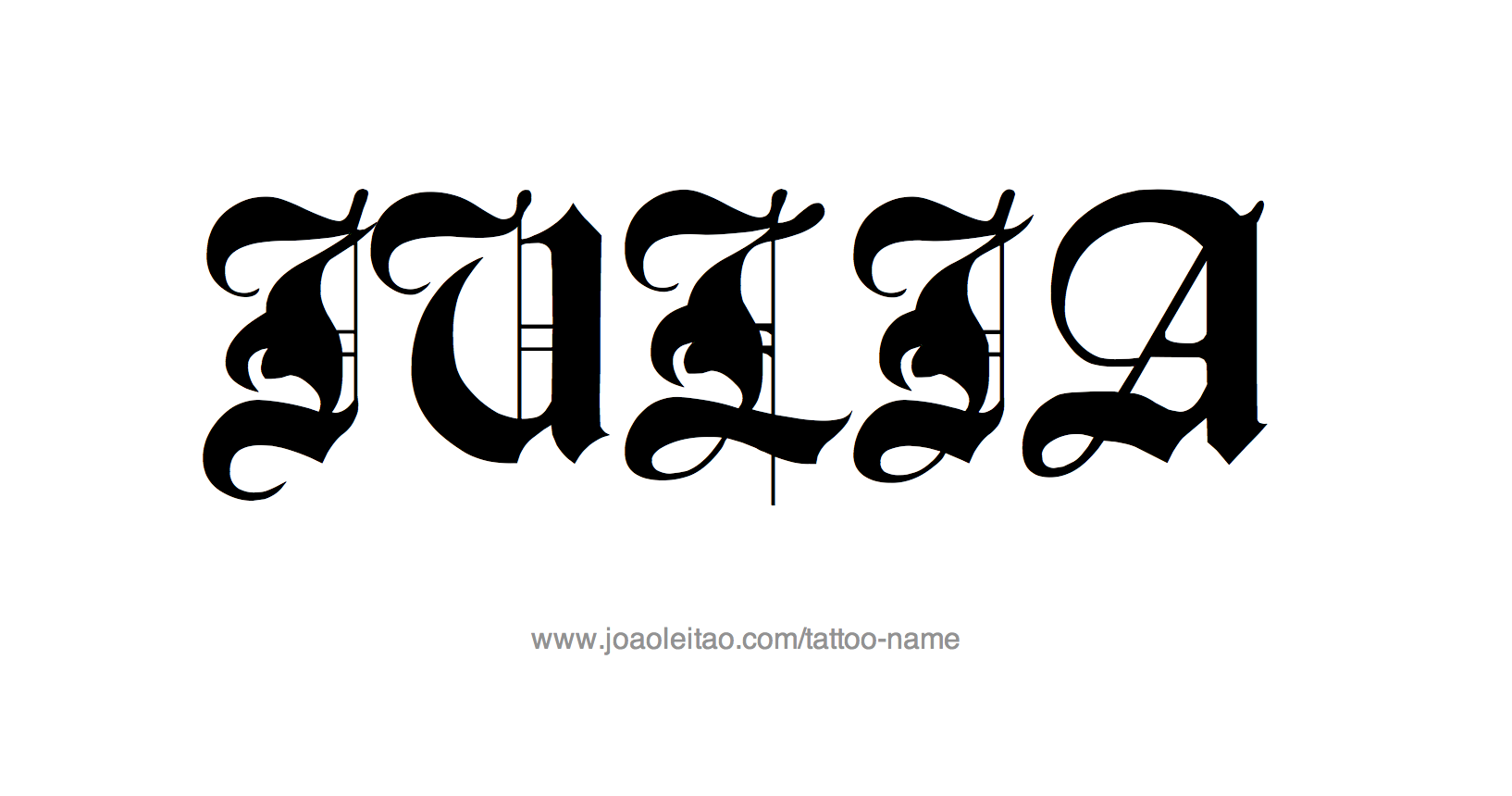 Julia Name Tattoo Designs