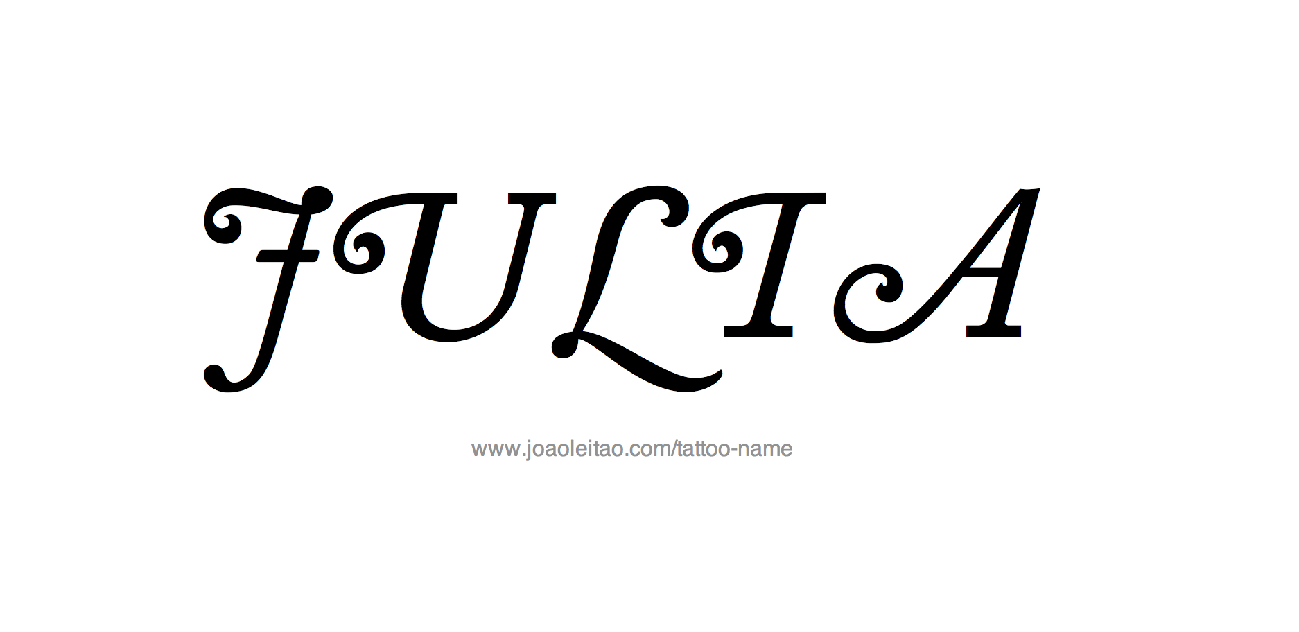 Julia Name Tattoo Designs
