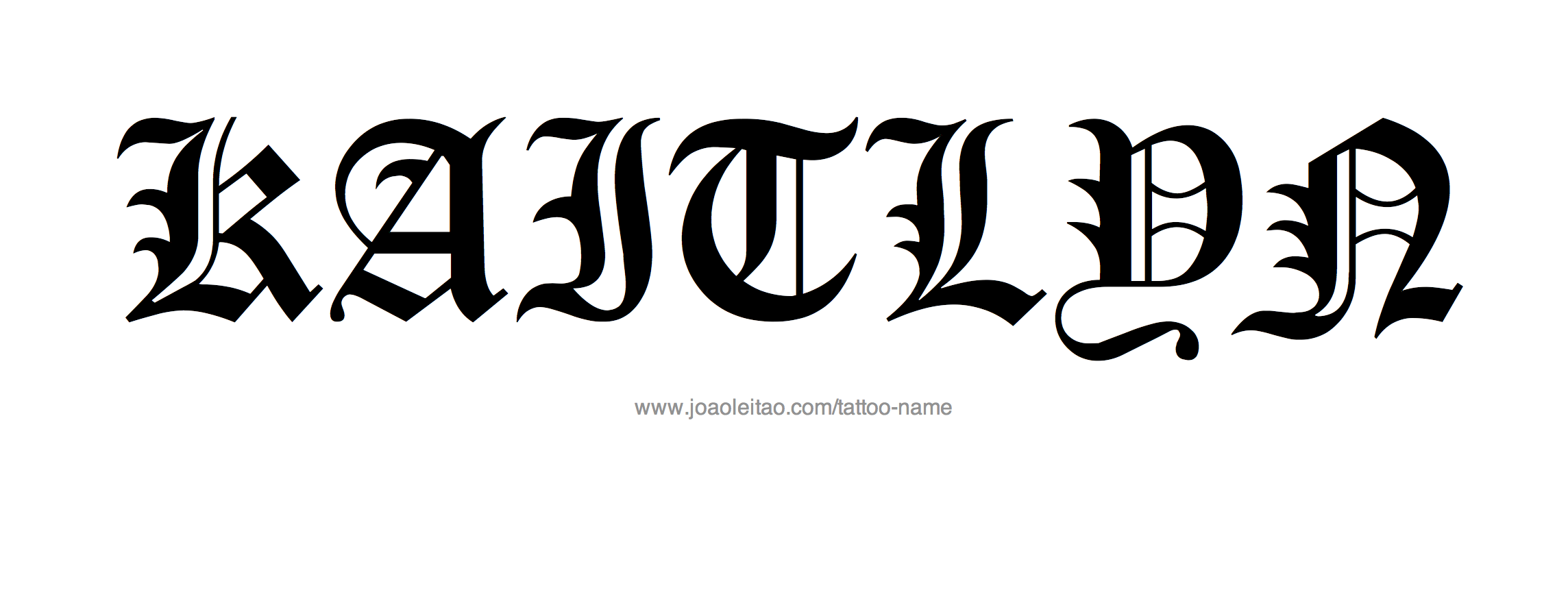 Kaitlyn Name Tattoo Designs