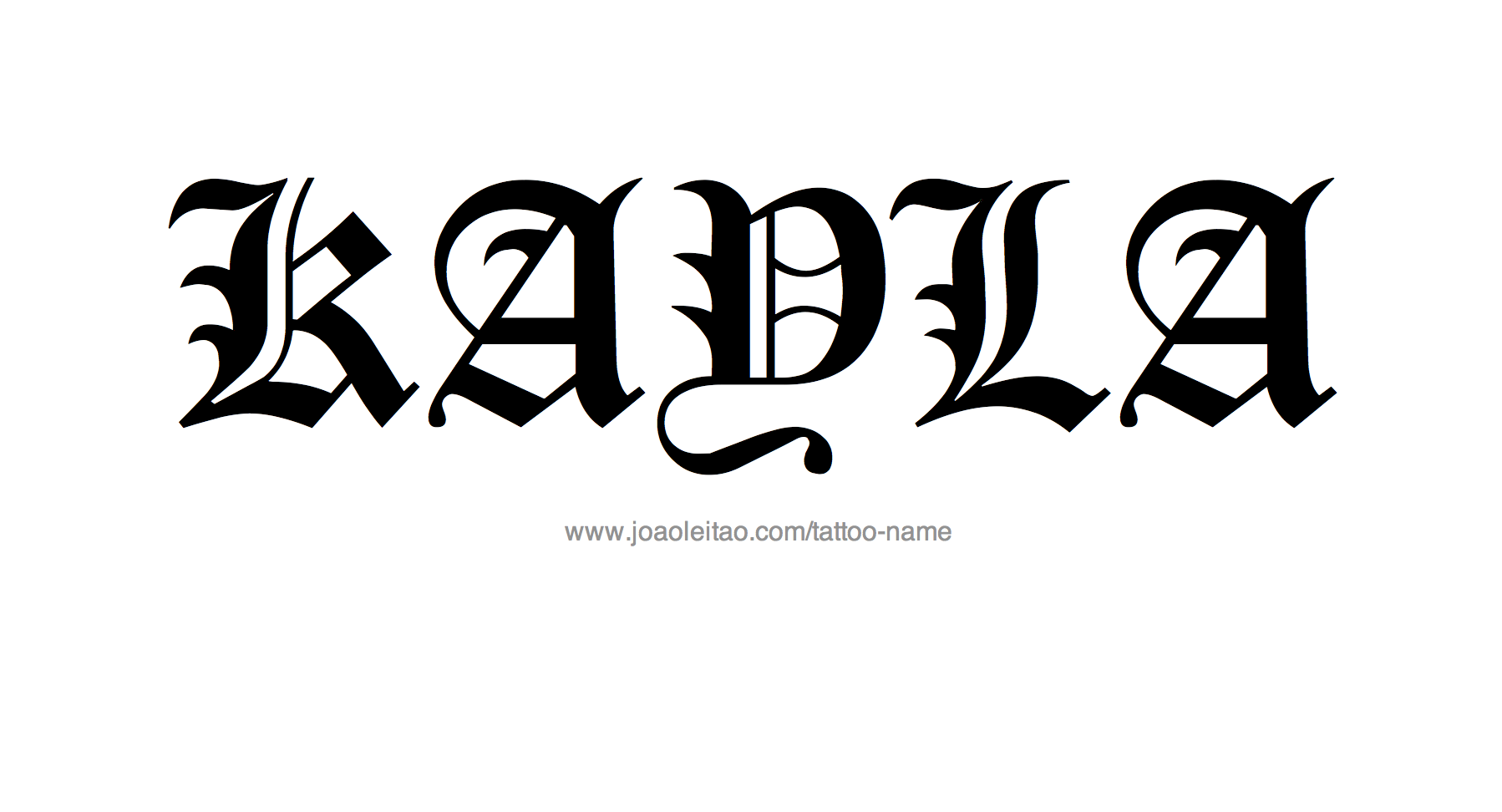 Kayla Name Tattoo Designs