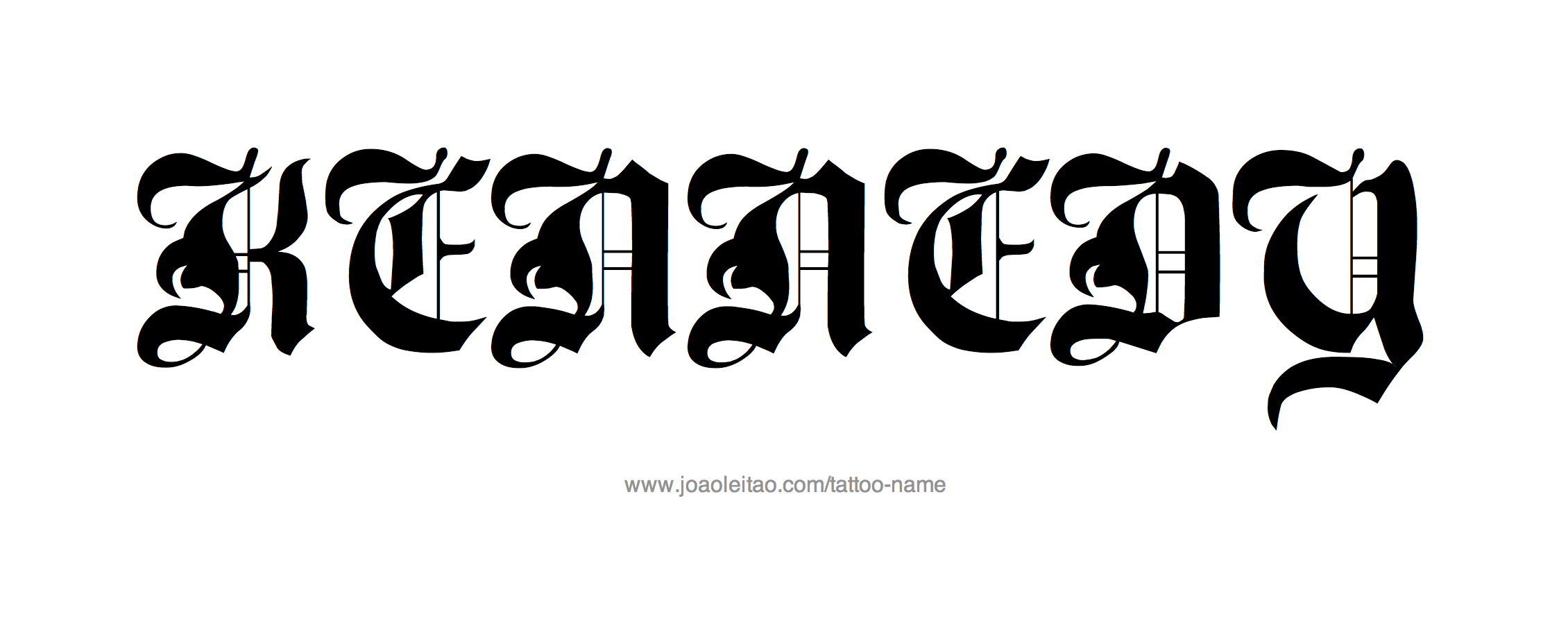 Kennedy Name Tattoo Designs