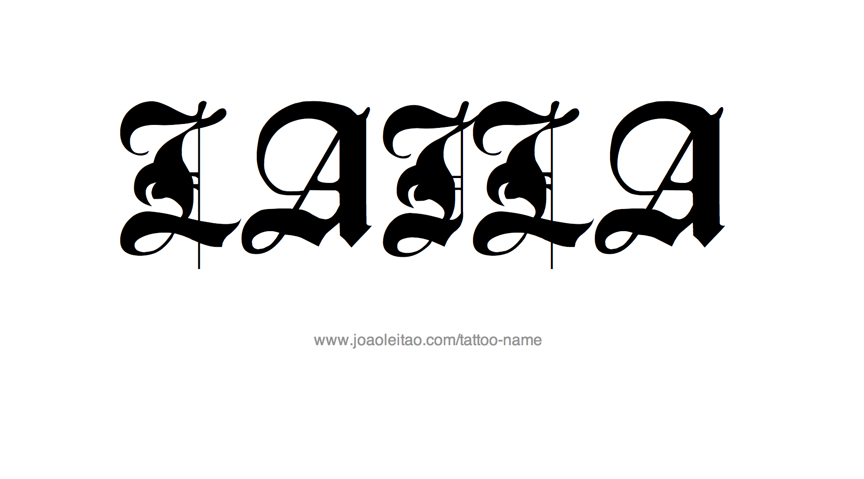 Laila Name Tattoo Designs
