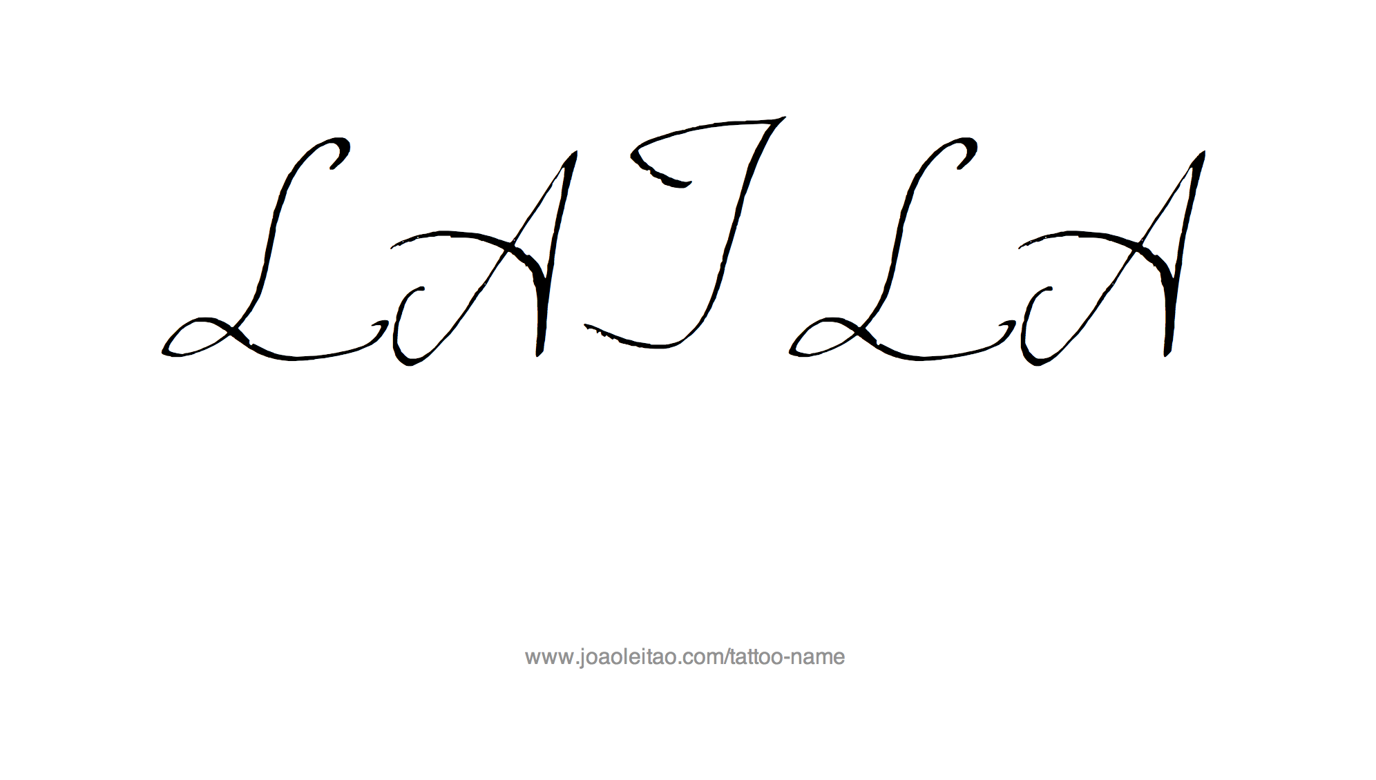 Laila Name Tattoo Designs